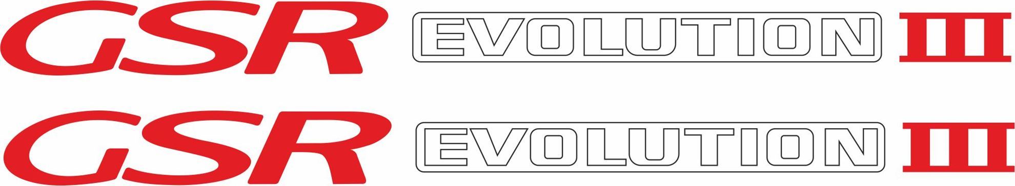 Zen Graphics - Mitsubishi Lancer GSR evolution 3 side Decals / Stickers