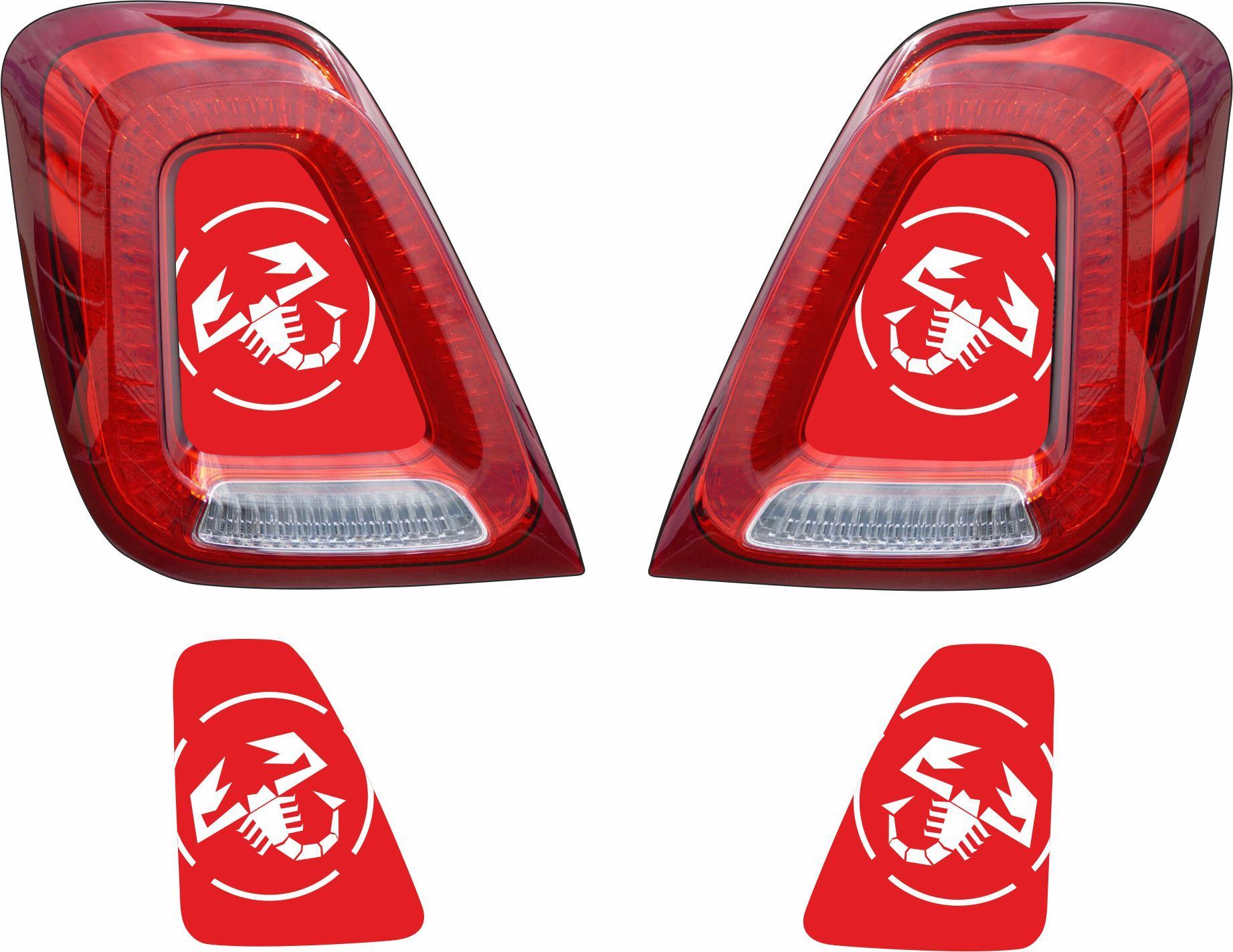 Zen Graphics - Fiat 500 / 595 / 695 rear centre light Vinyl overlay ...