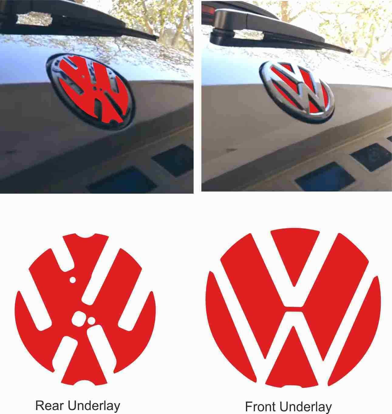 Zen Graphics - Golf MK 7 front and rear Badge underlay Decals / Stickers
