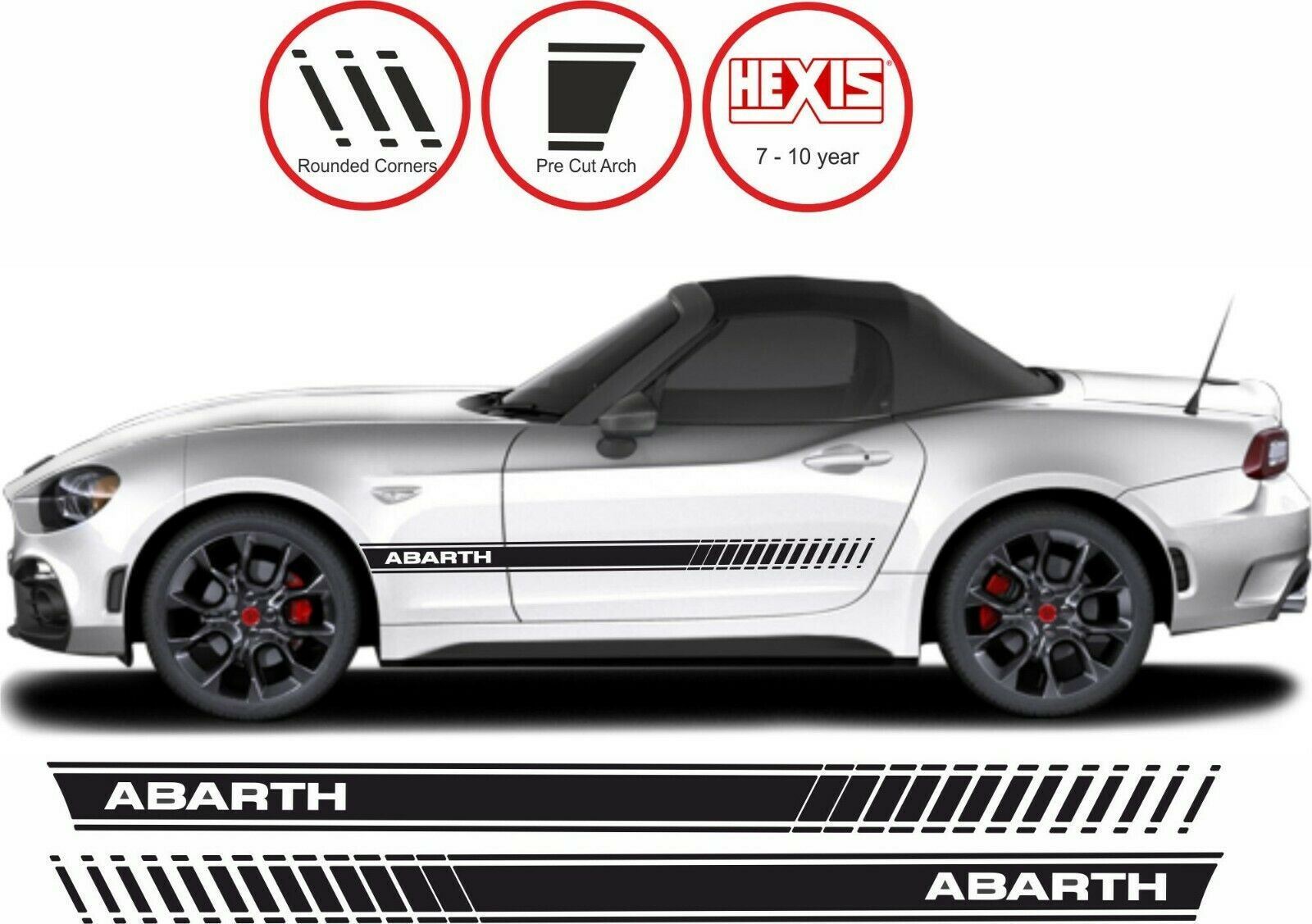 Zen Graphics - Fiat 124 Spider Abarth side stripes / Stickers