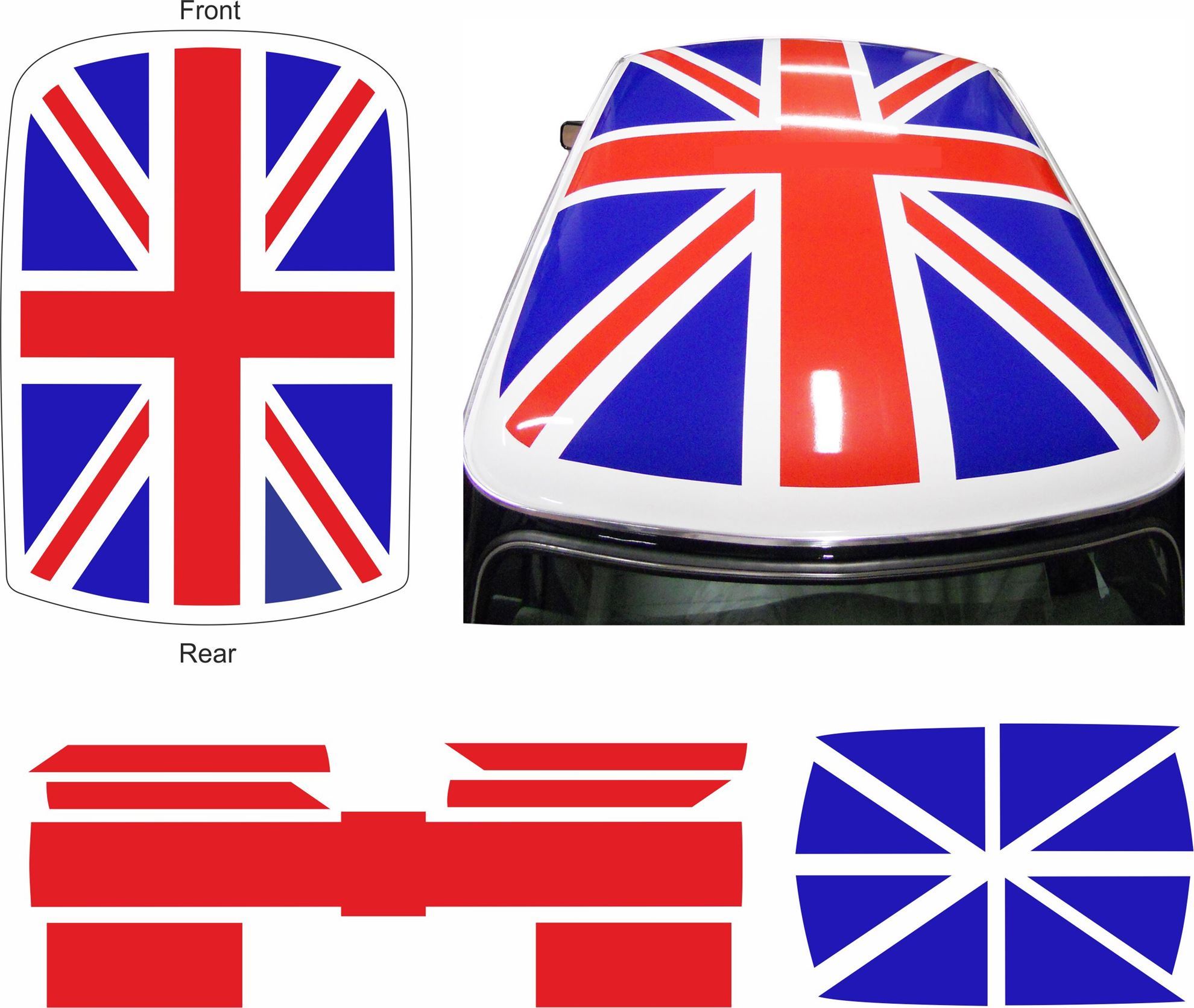 Zen Graphics - Classic Mini Union Jack Roof Graphic / Sticker