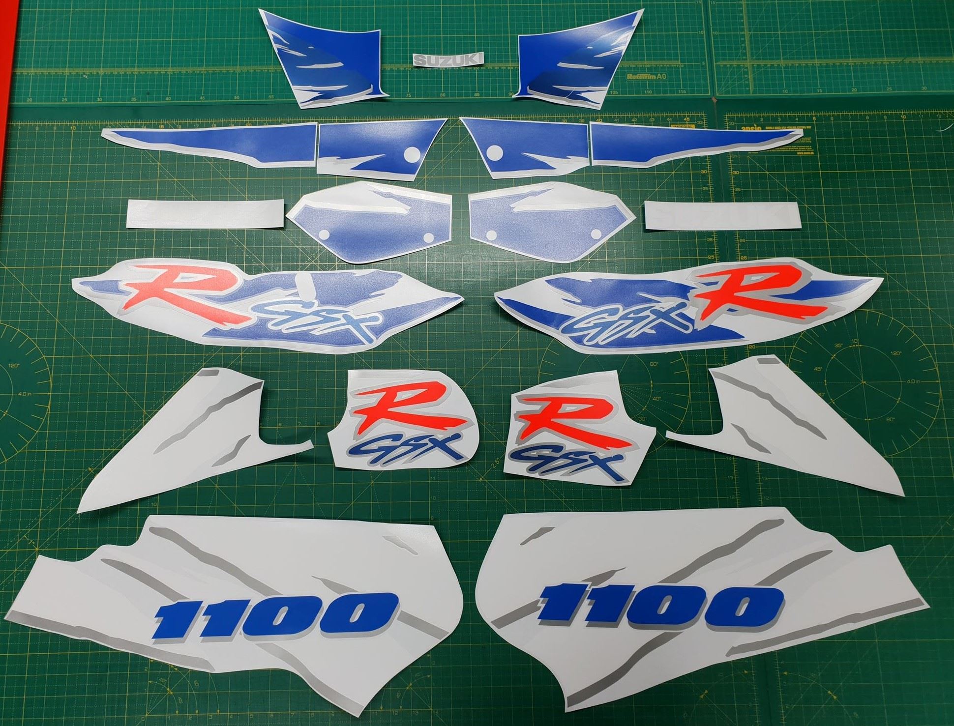 Zen Graphics - suzuki GSX-R 1100 1995 White / Blue bike replacement ...
