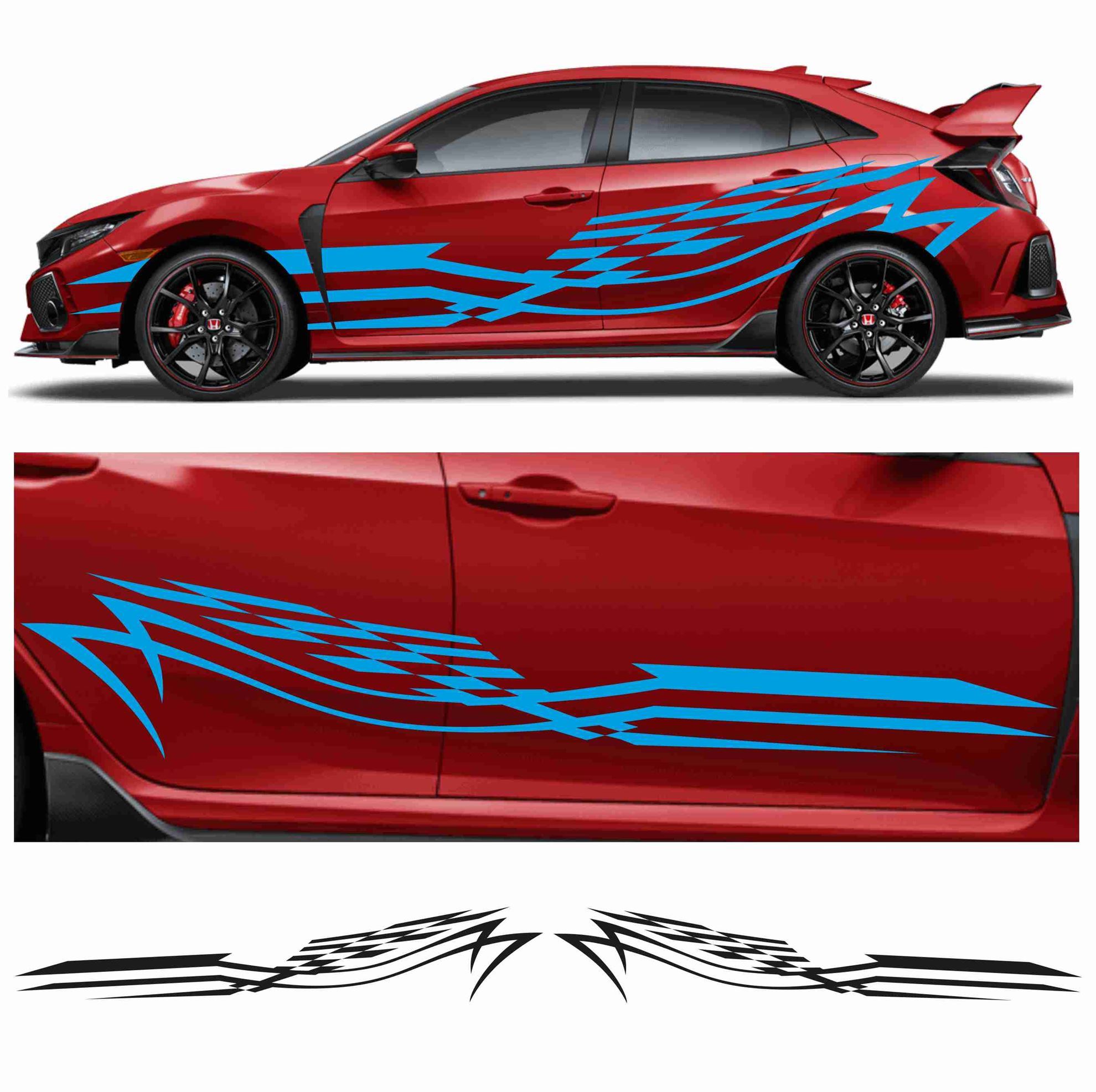 Zen Graphics - JDM side Tribal Chequer Graphics