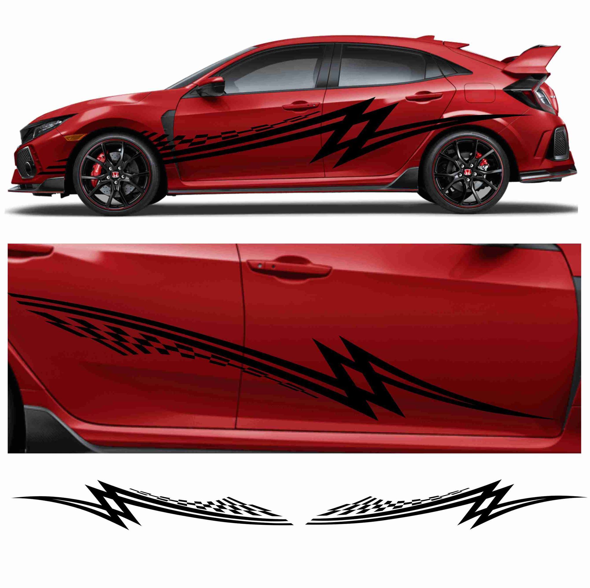 Zen Graphics - JDM side Tribal & Chequer Graphics
