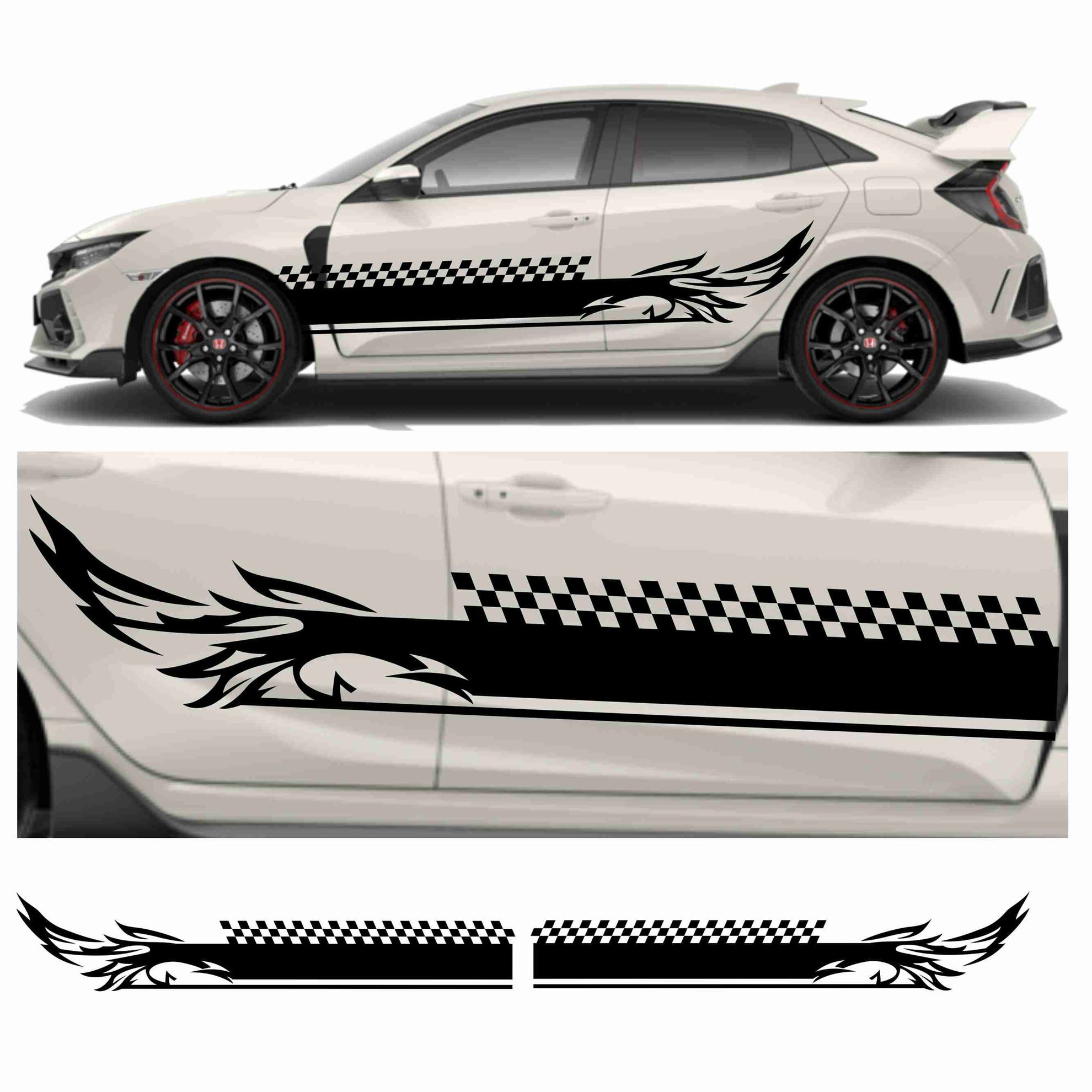 Zen Graphics - JDM side Wings Chequer Graphics