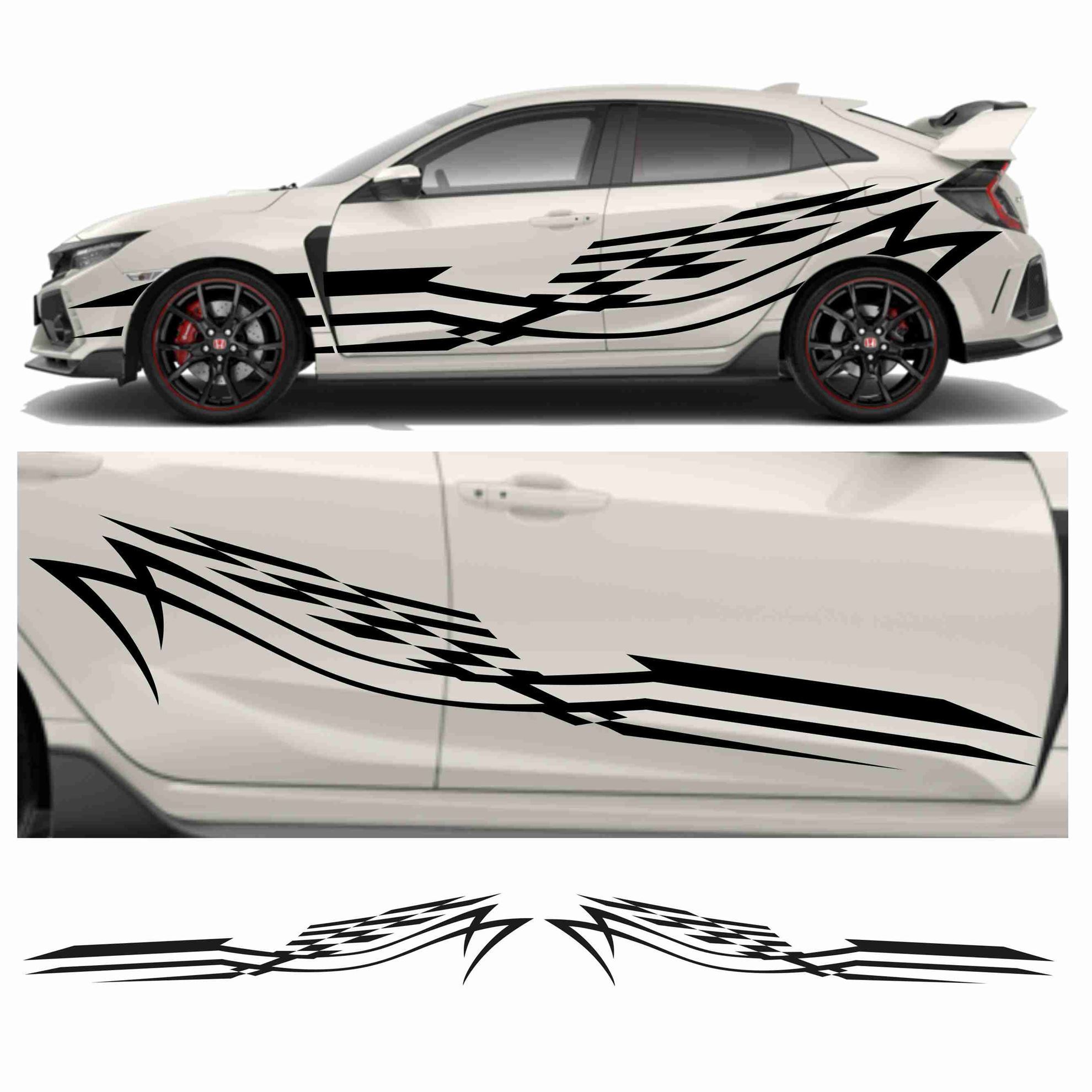Zen Graphics - JDM side Tribal Chequer Graphics