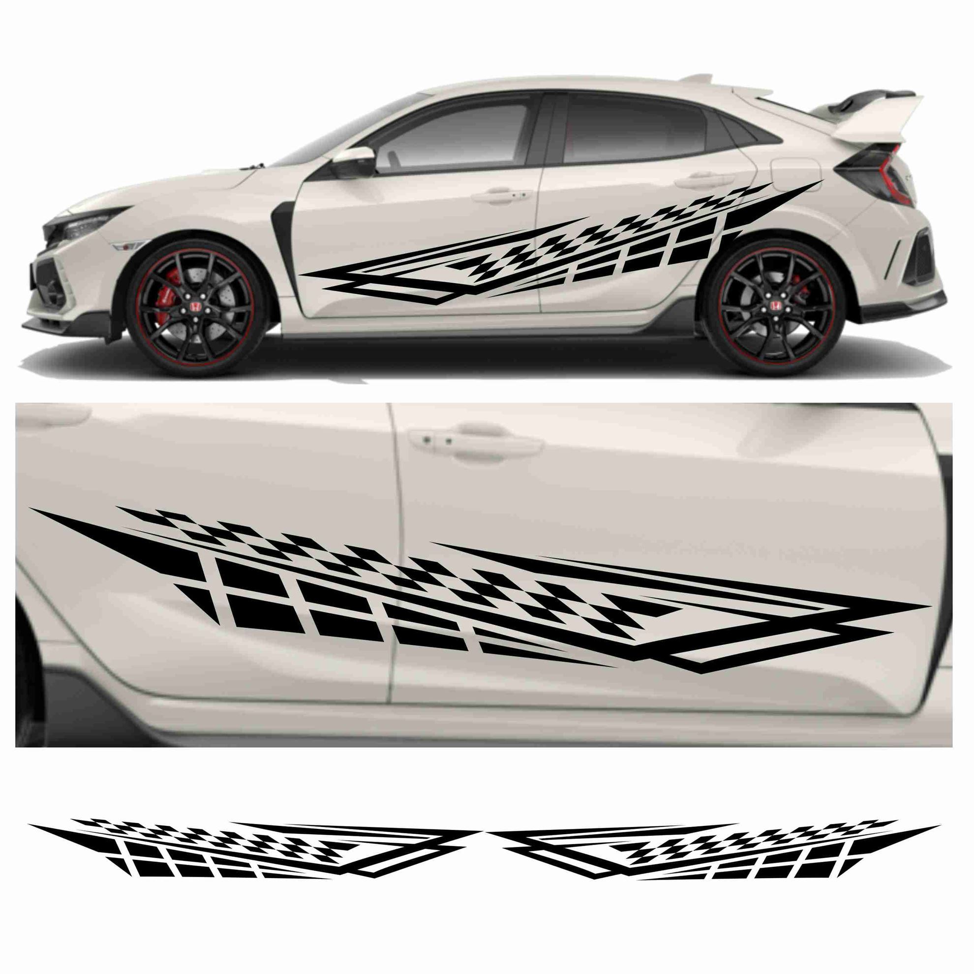 Zen Graphics - JDM side chequed Flash Graphics