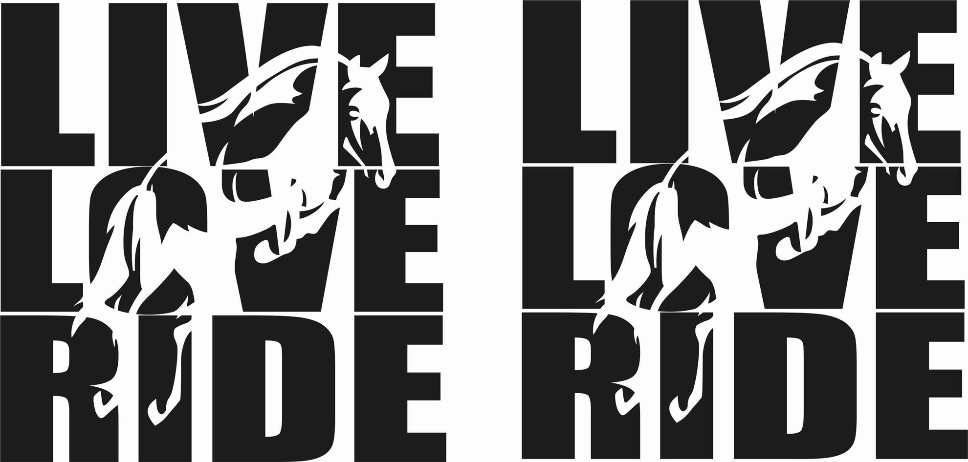 Zen Graphics - "Live Love Ride" side panel Decals / Stickers