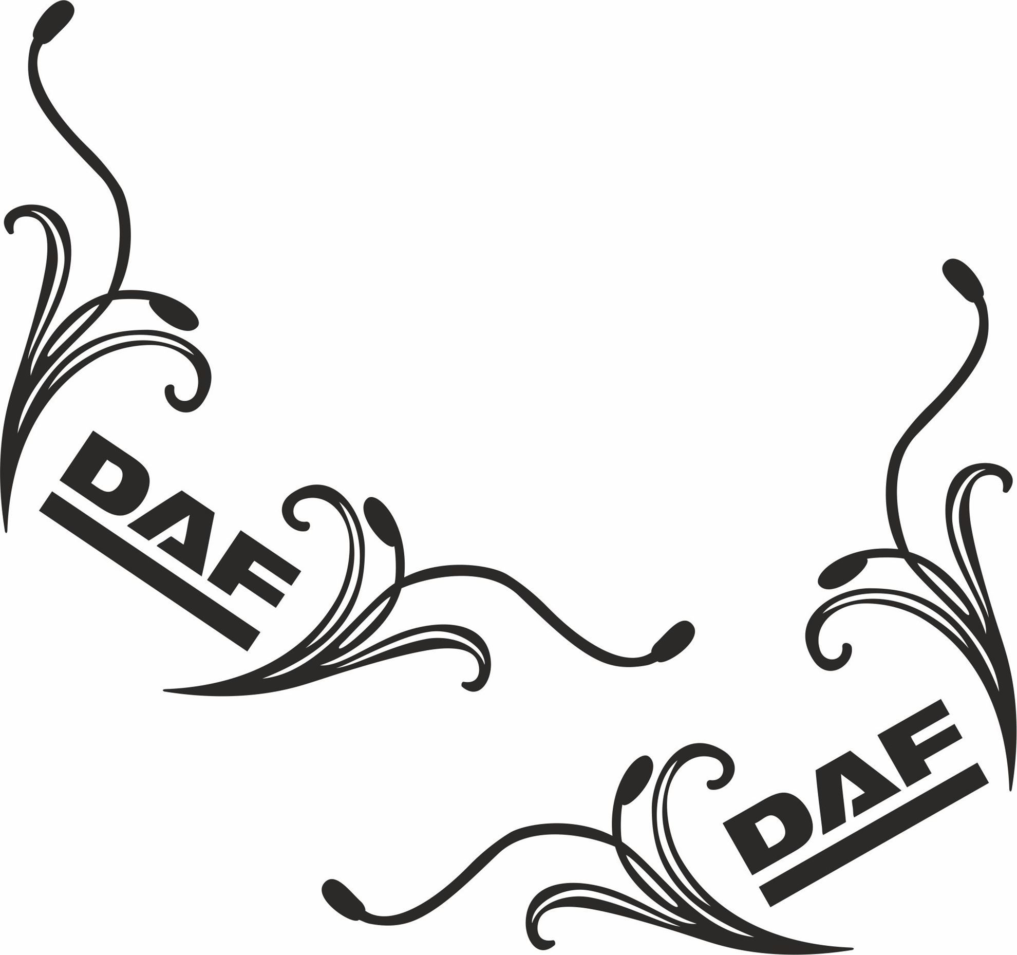 Zen Graphics - DAF corner glass Decals / Stickers