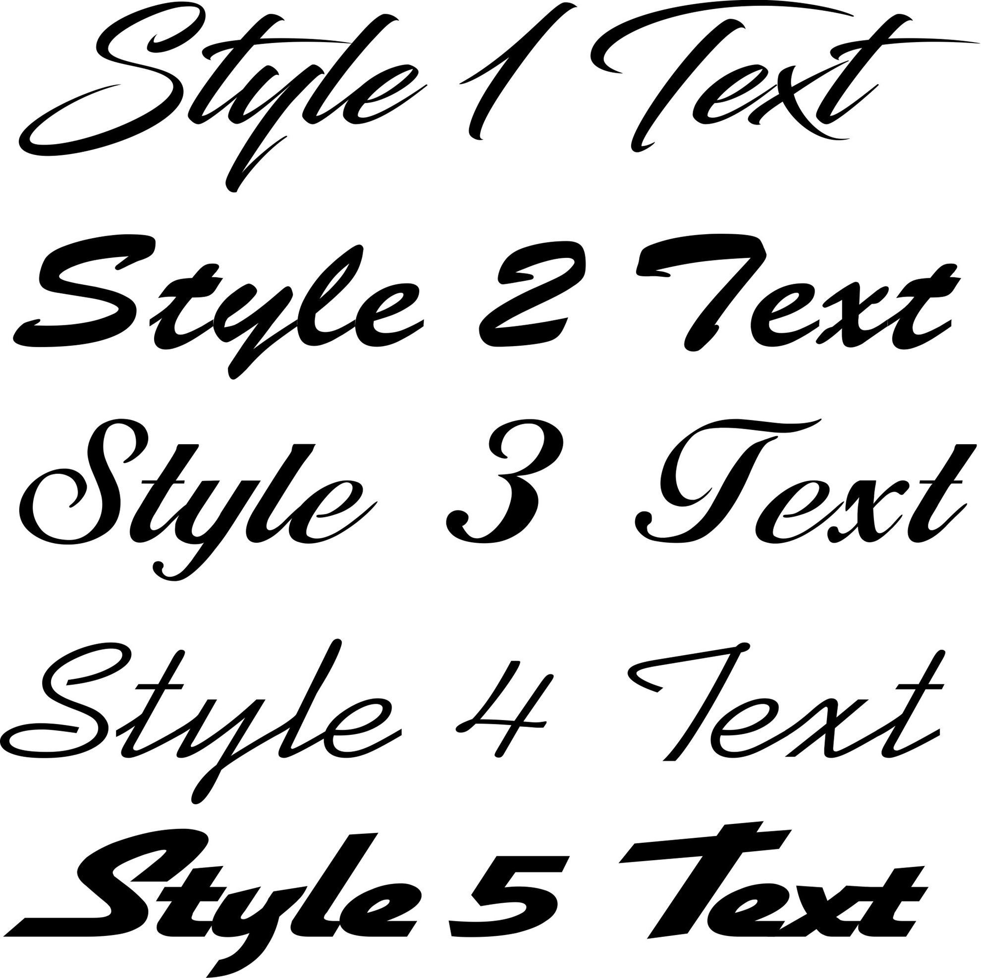 Zen Graphics - Custom Panel / Glass Text Decals / Stickers