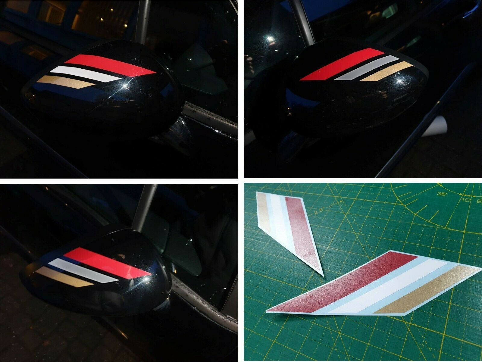 Zen Graphics - DS3 DS Performance Line Mirror Trim vinyl Stripes Decals ...
