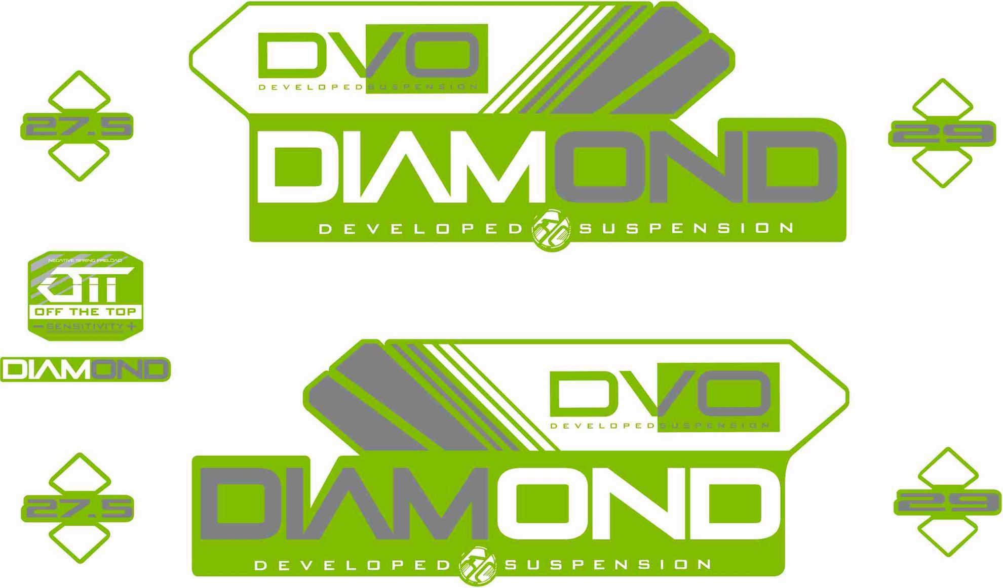 Zen Graphics - DVO Diamond 29 / 27.5 2016 Frame Sticker kit