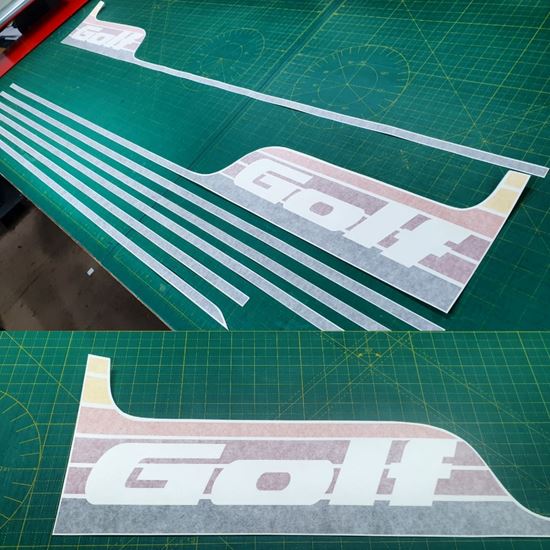 Zen Graphics - VW MK2 Golf side stripes & rear quarter "Golf" Decals ...
