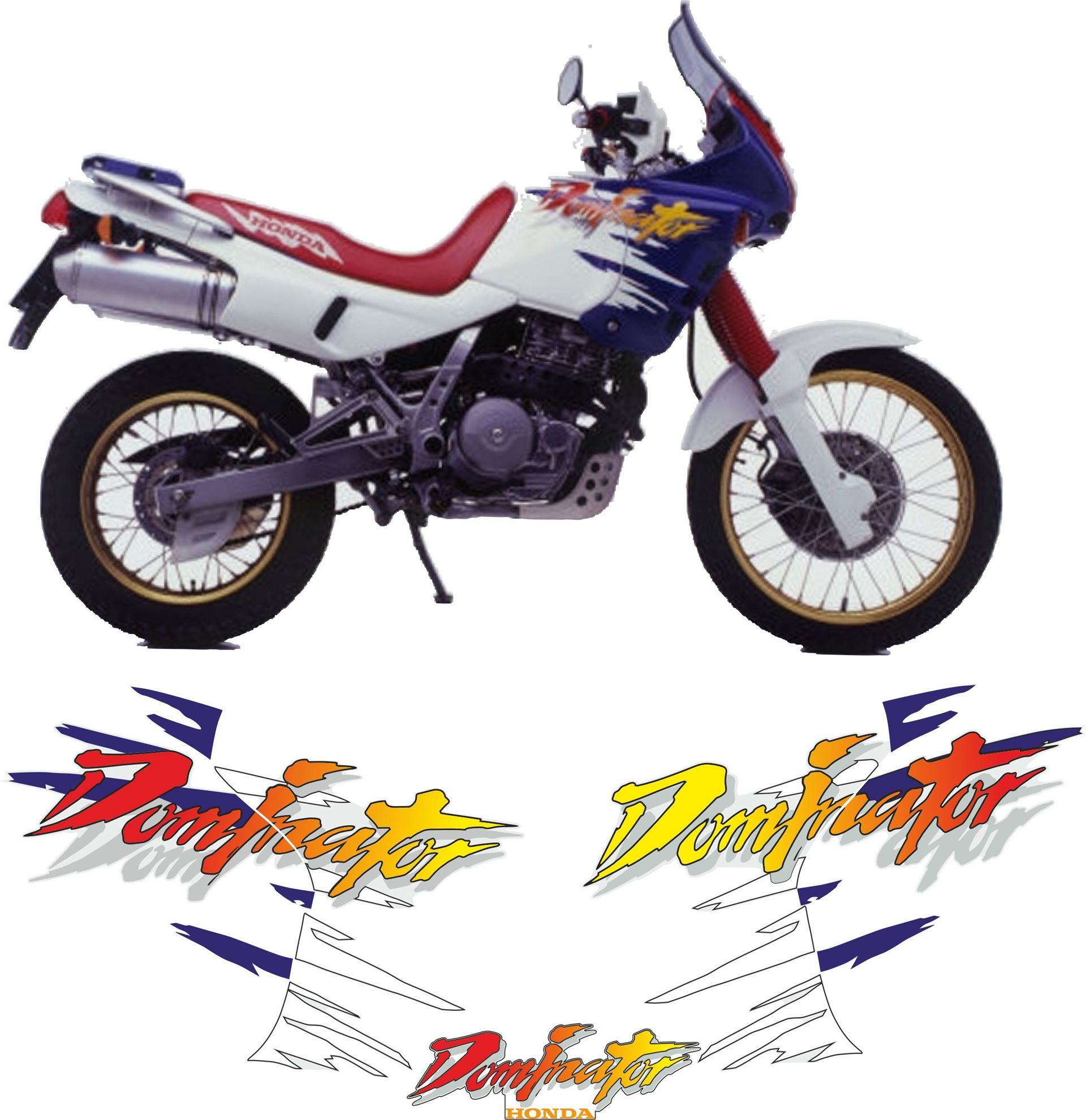 Zen Graphics - Honda NX650 Dominator 1998 Restoration Decals / Stickers