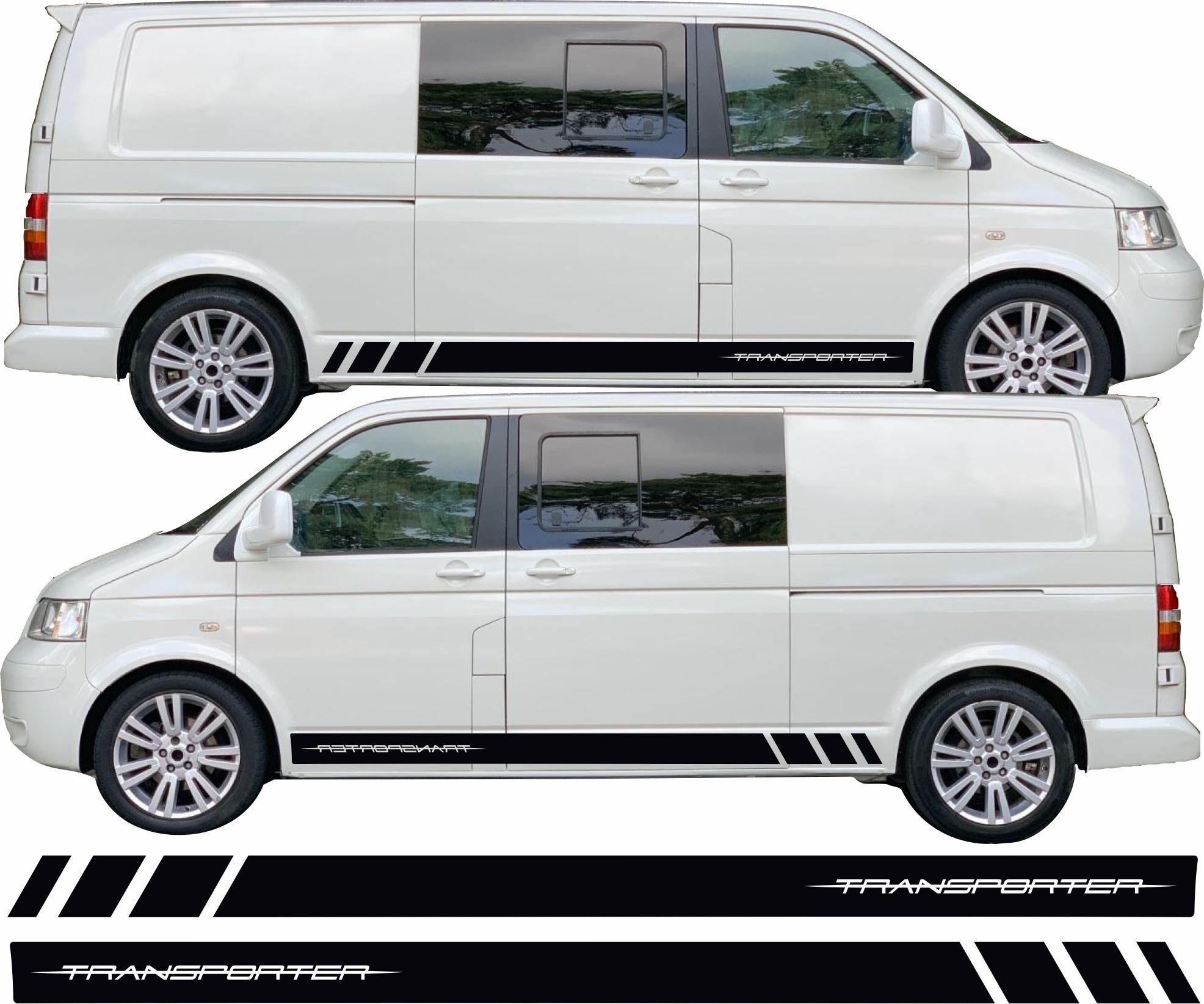 Zen Graphics - VW T5 / T6 Transporter Long Wheel Base Stripes / Stickers