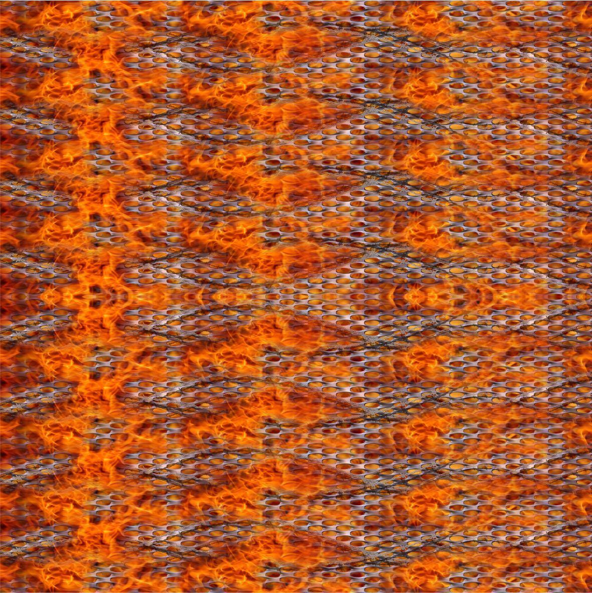 Zen Graphics - Fire Metal Mesh Vinyl Wrap Sheet