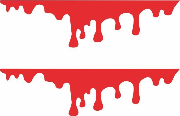 Zen Graphics - Blood Drips panel edge Decals /Stickers
