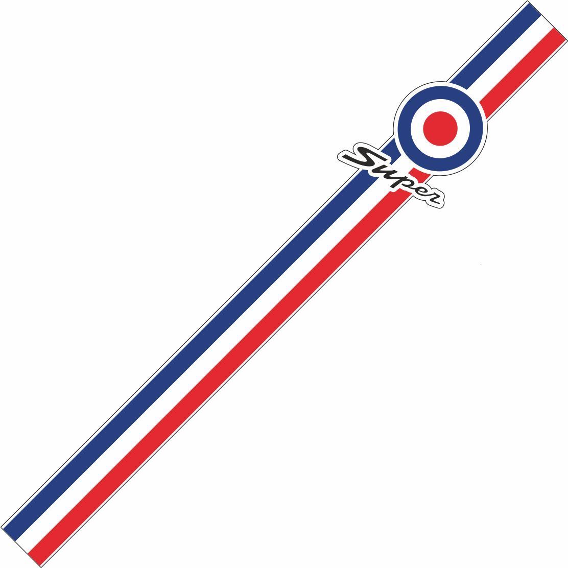 Zen Graphics - Vespa "Super" front Fairing Target Stripe / Sticker