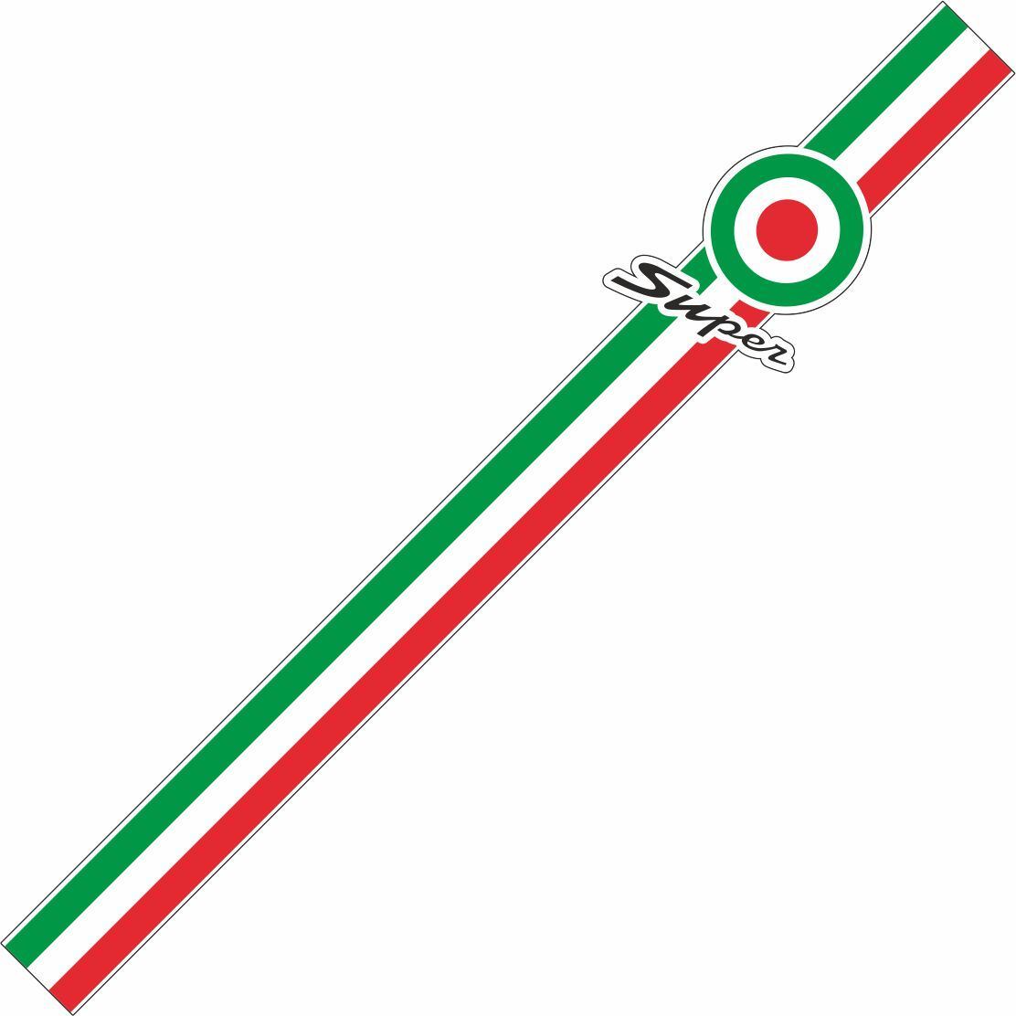 Zen Graphics - Vespa "Super" front Fairing Target Stripe / Sticker