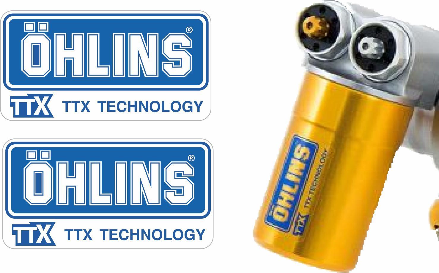 Zen Graphics - Ohlins replacement TTX Gas Shock Decals / Stickers