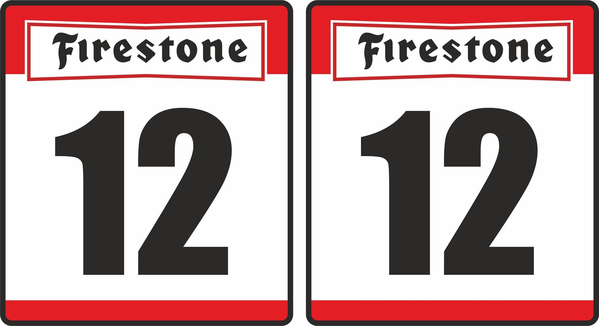 Zen Graphics - Firestone racing Door Numbers