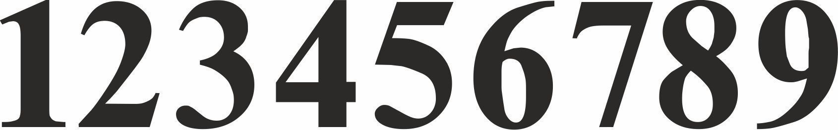 Zen Graphics - Classic racing Door Numbers