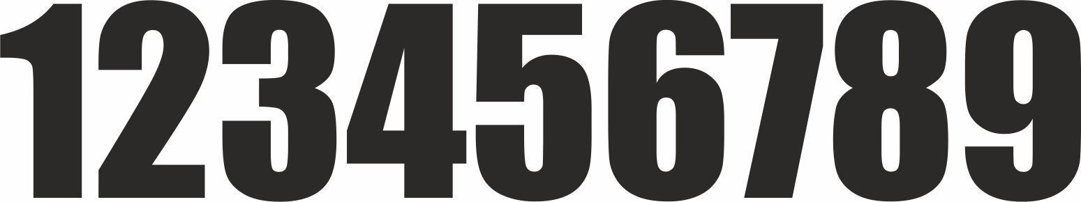 Zen Graphics - Classic racing Door Numbers