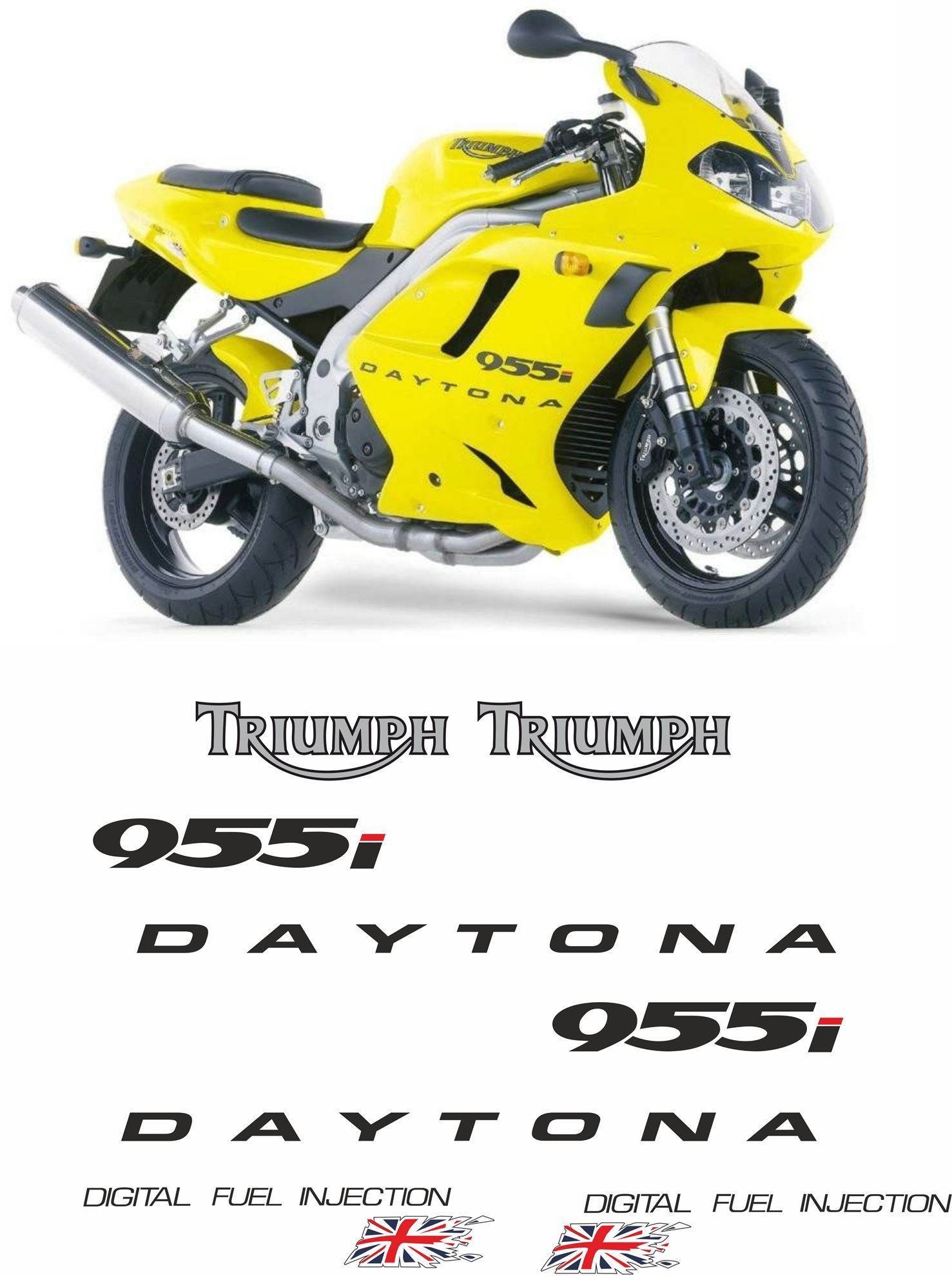 Zen Graphics - Triumph Daytona 955i 2002 replacement Decals / Stickers