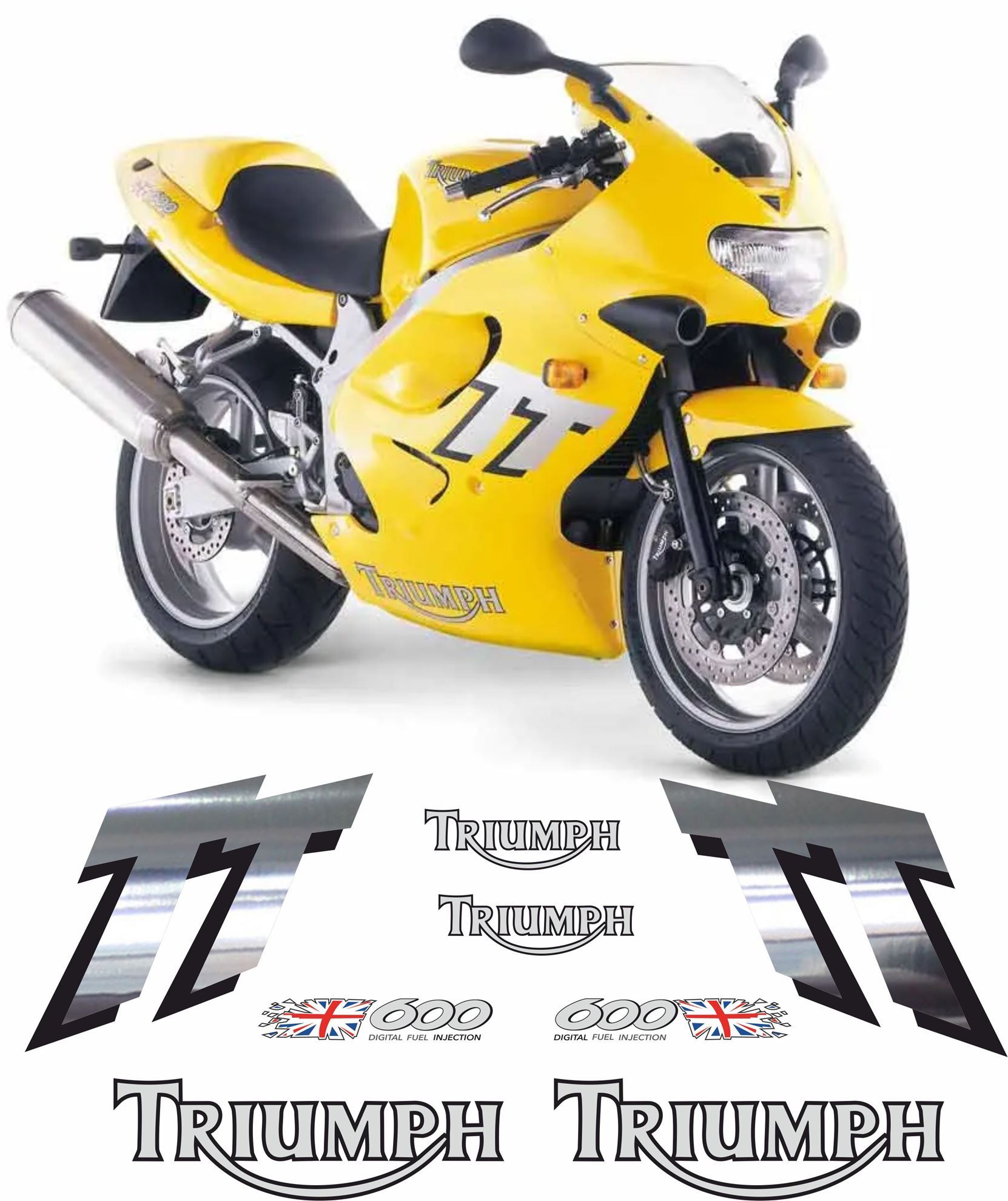Zen Graphics - Triumph TT 600 2000 -2003 replacement Decals / Stickers