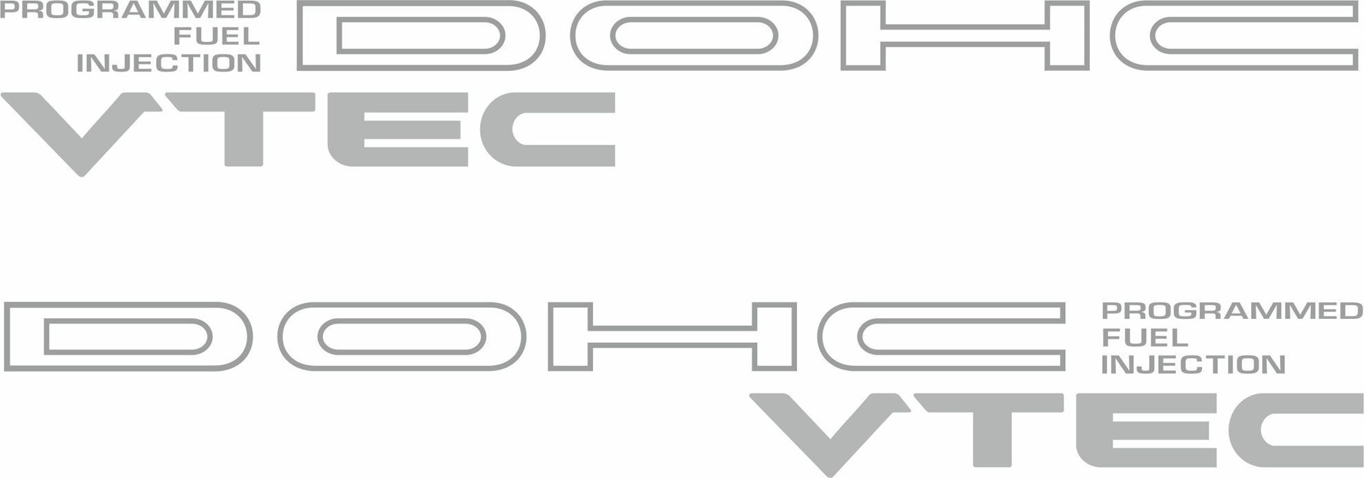 Zen Graphics - DOHC lower side Decals / Stickers for CRX VTEC EE8