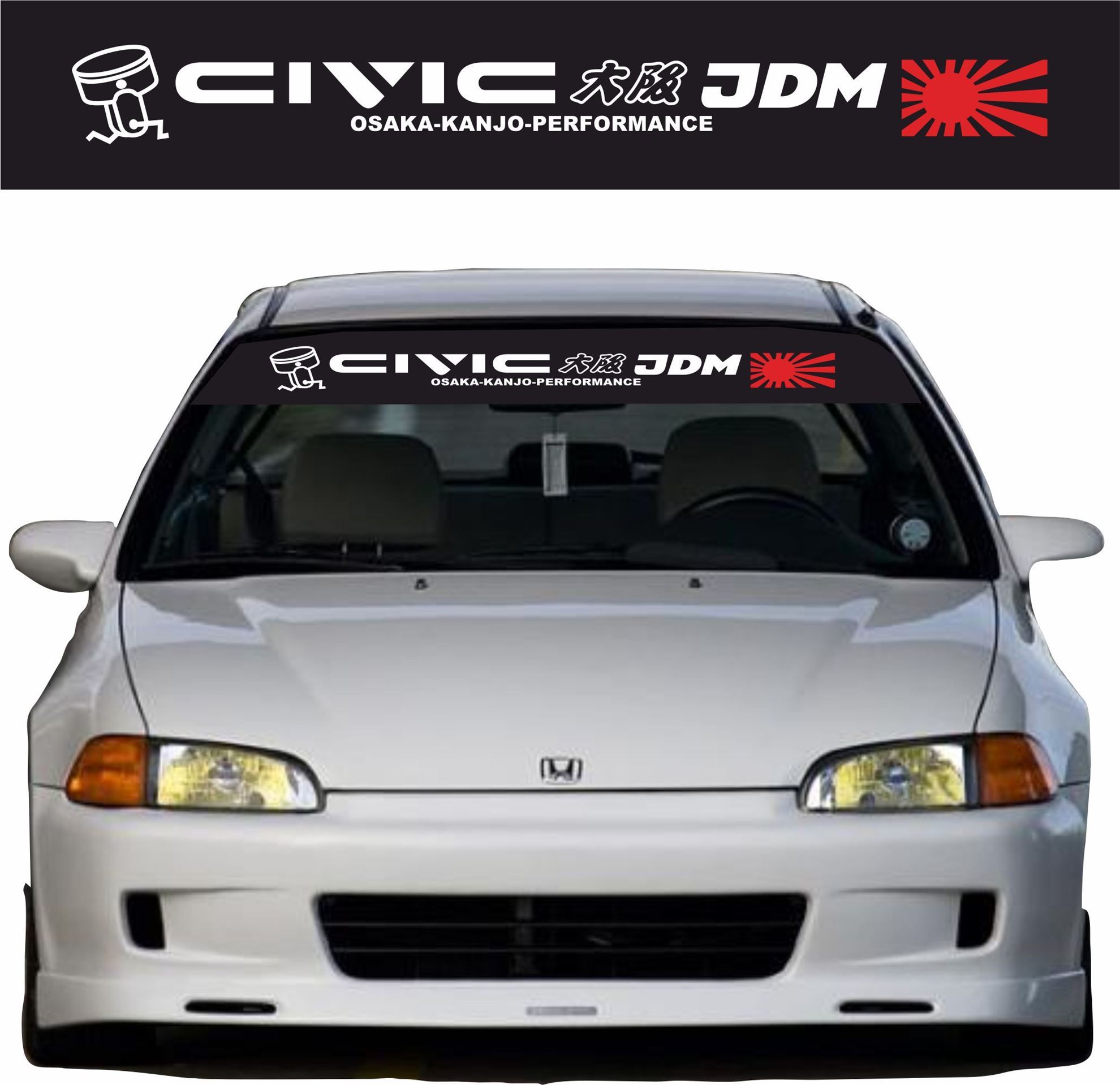 Zen Graphics - Honda Osaka-Kanjo-Performance Sunstrip / Sticker FITS ALL