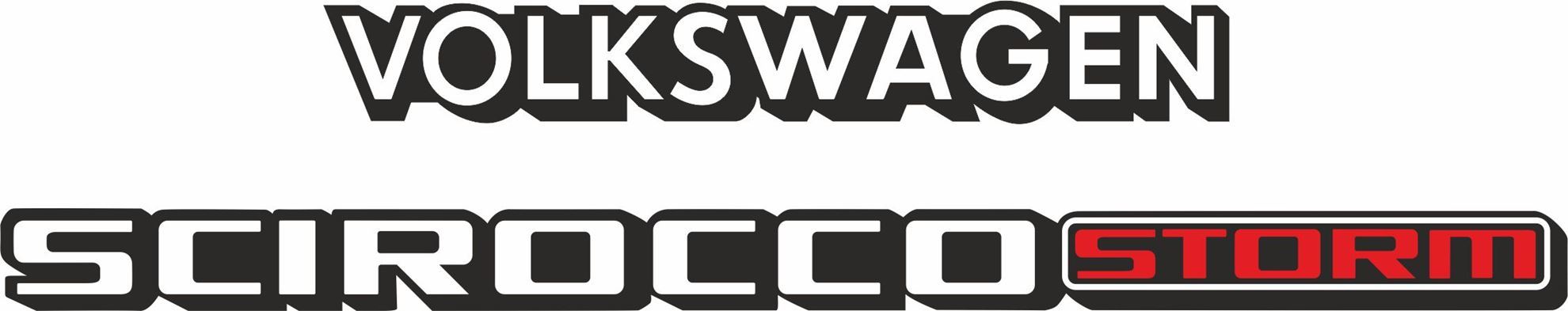 Zen Graphics - MK2 Scirocco Storm restoration rear Decals / Stickers