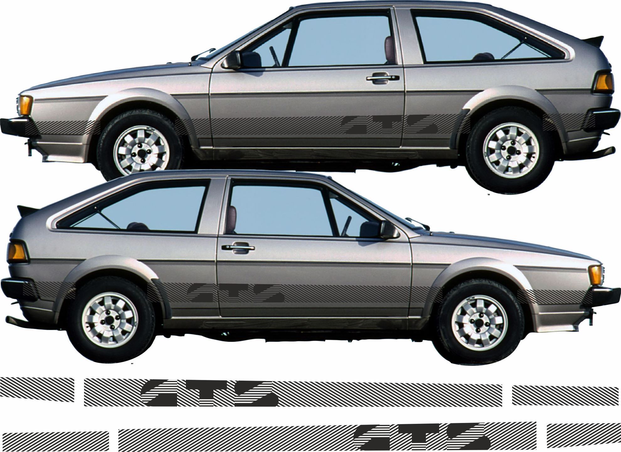 Zen Graphics - MK2 Scirocco GTS lower side restoration stickers / Decals