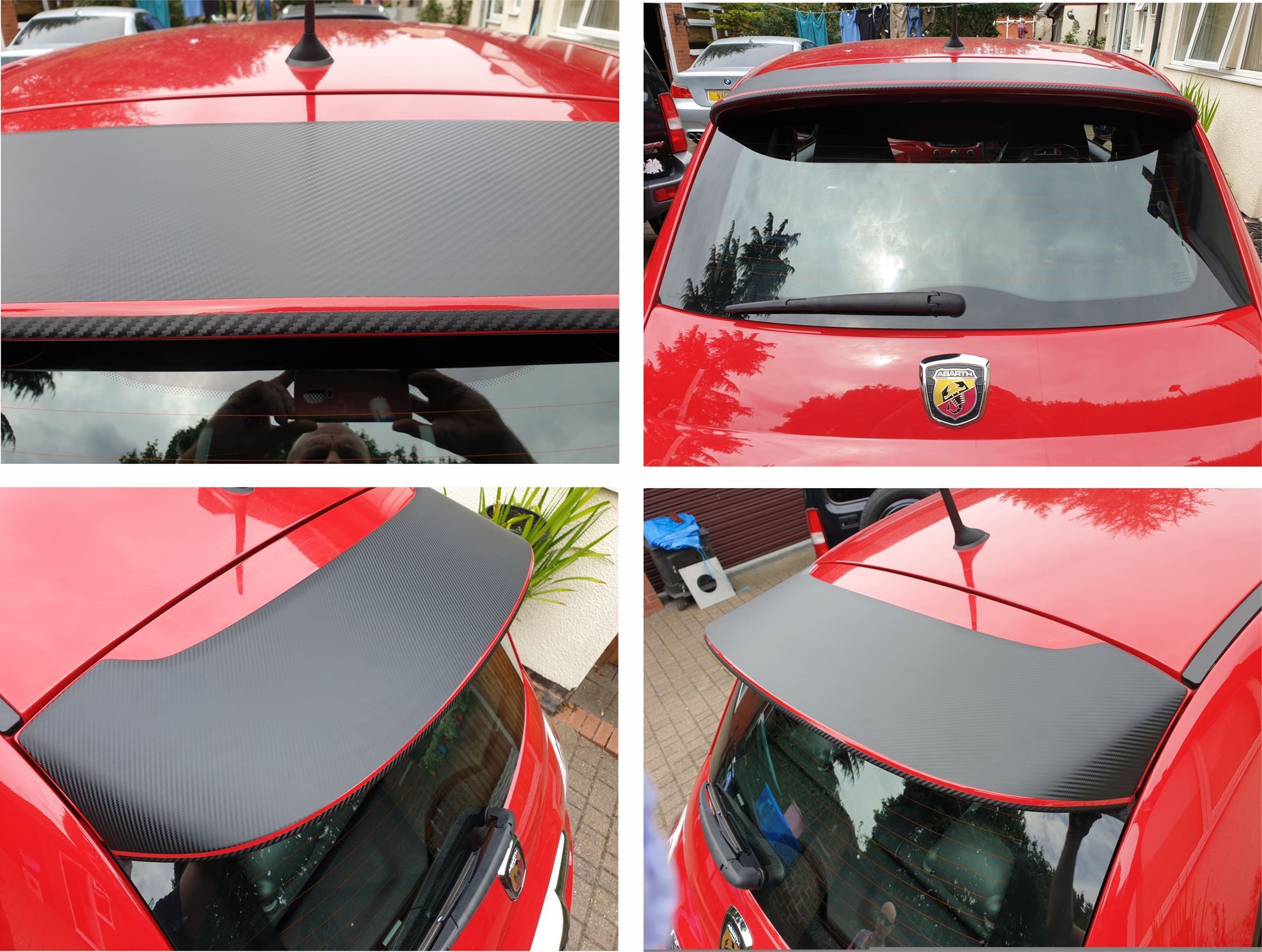Zen Graphics - Fiat 595 rear Spoiler wing Vinyl overlay