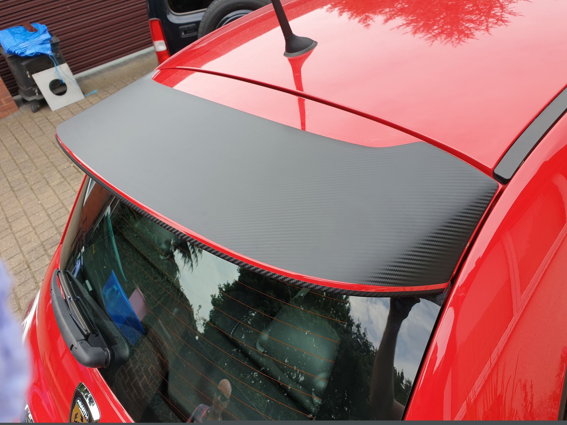 Zen Graphics - Fiat 595 rear Spoiler wing Vinyl overlay