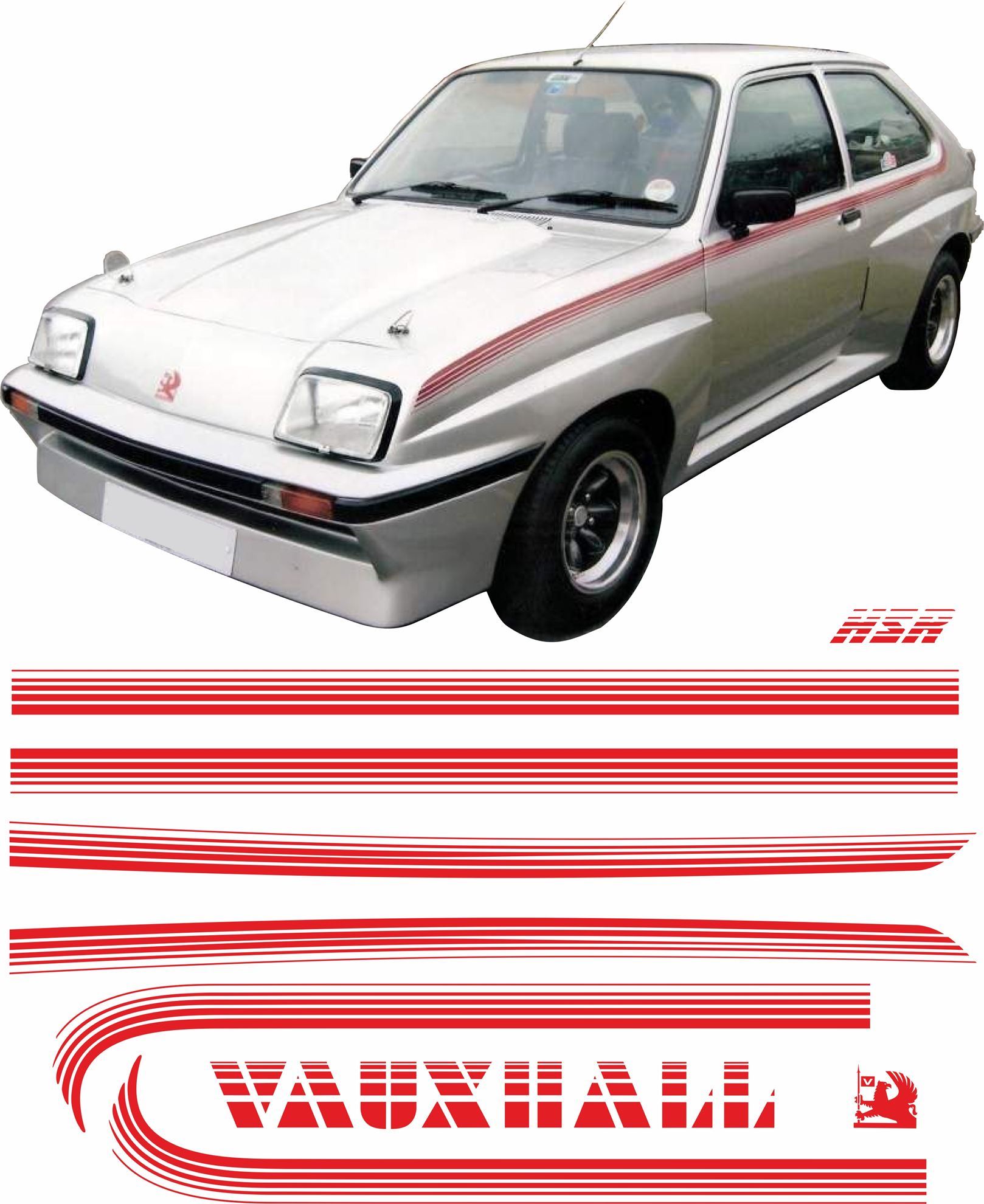 Zen Graphics - Vauxhall Chevette HSR / HS replacement Stripes & Decals ...
