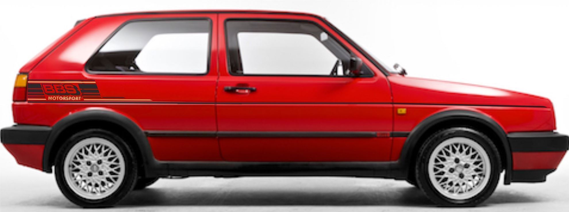 Zen Graphics - MK2 Golf "BBS Motorsport" side Stripes and rear quarter ...