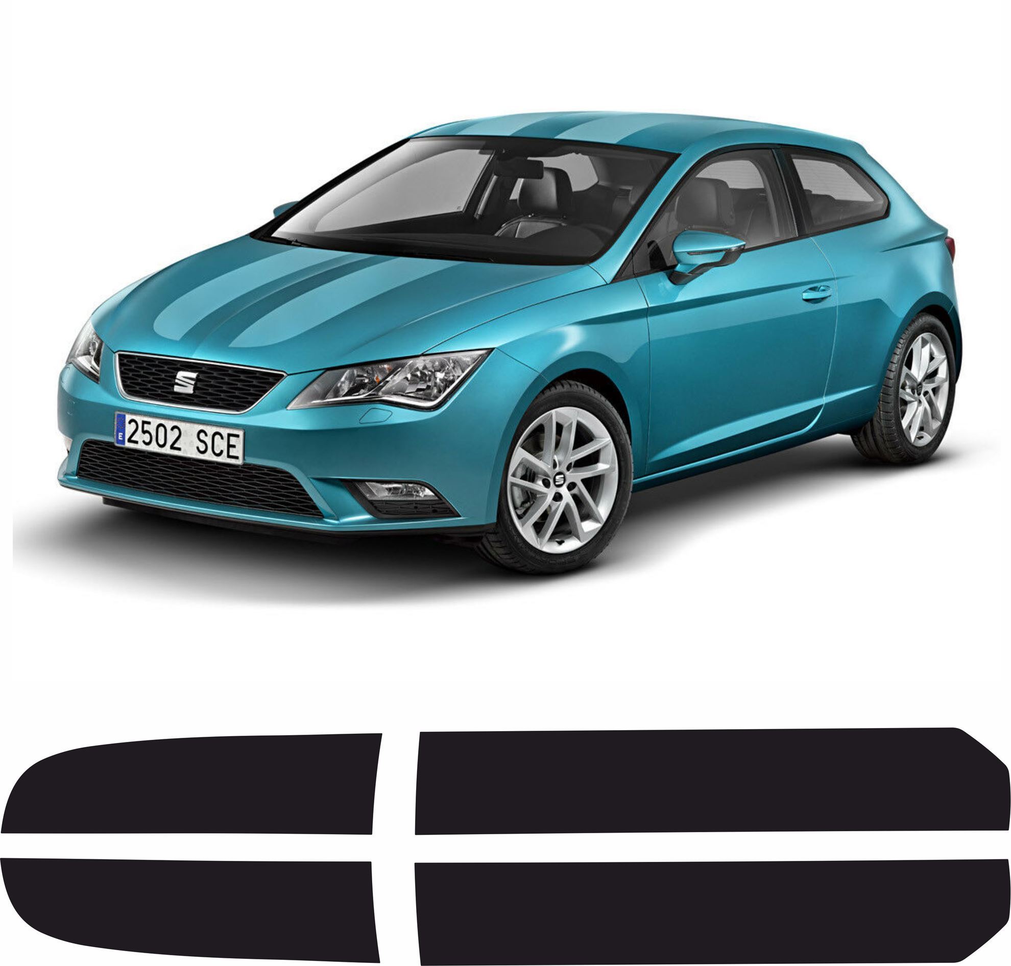 Zen Graphics - Leon SC Bonnet & Roof Stripes / Stickers FACTORY FIT