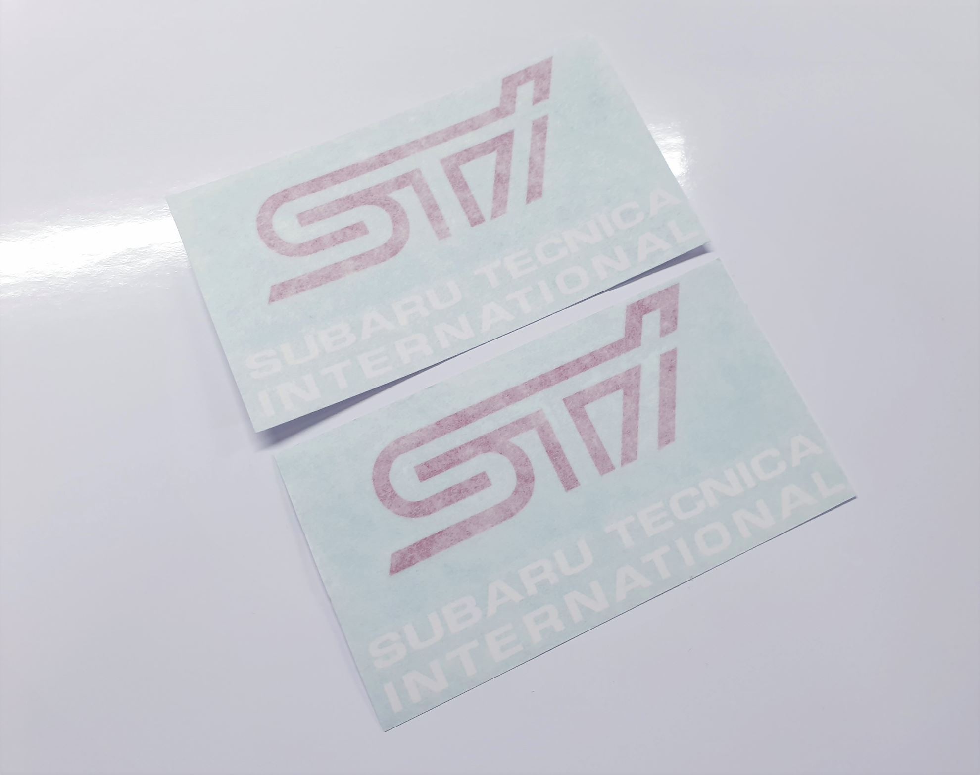 Zen Graphics - Impreza STi version 1 - 4 fog cover Decals / Stickers WHITE