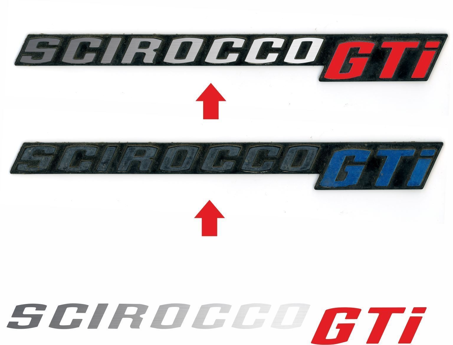 Zen Graphics - MK1 Scirocco GTI rear Badge restoration overlay Decal ...