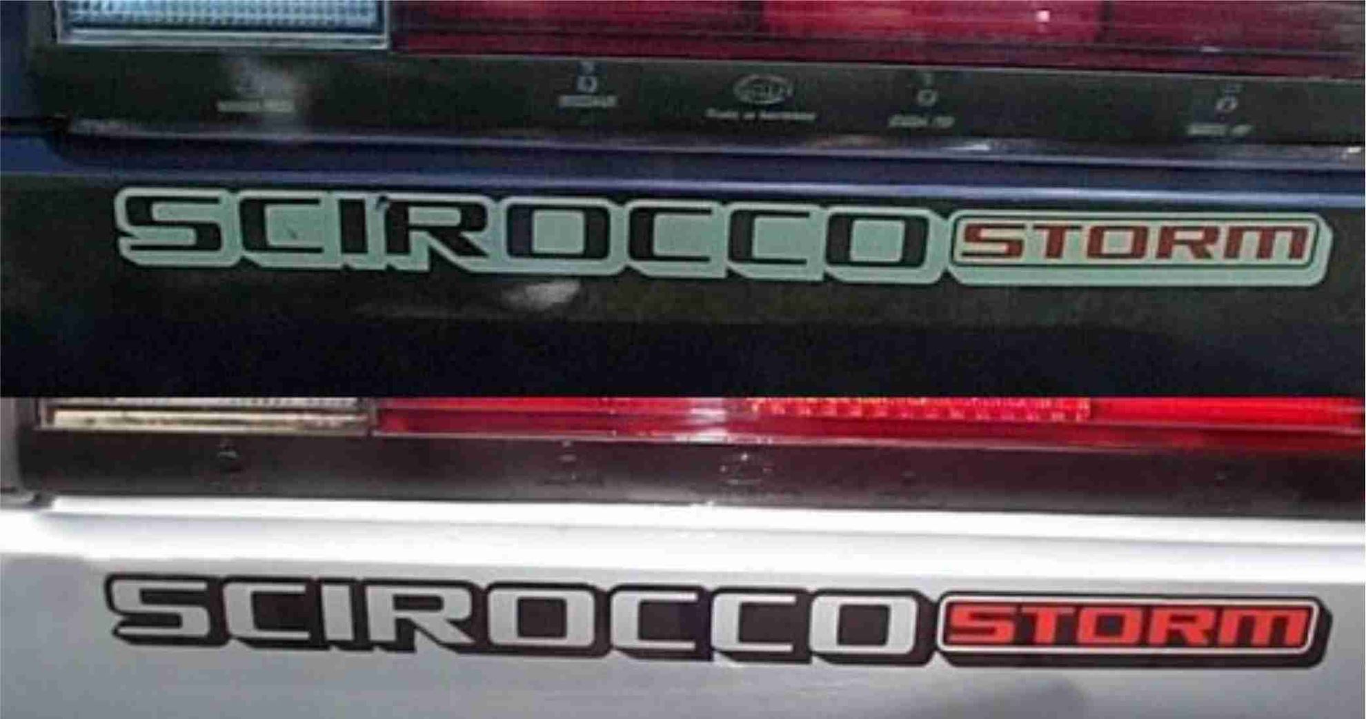 Zen Graphics - MK2 Scirocco Storm restoration rear Decals / Stickers