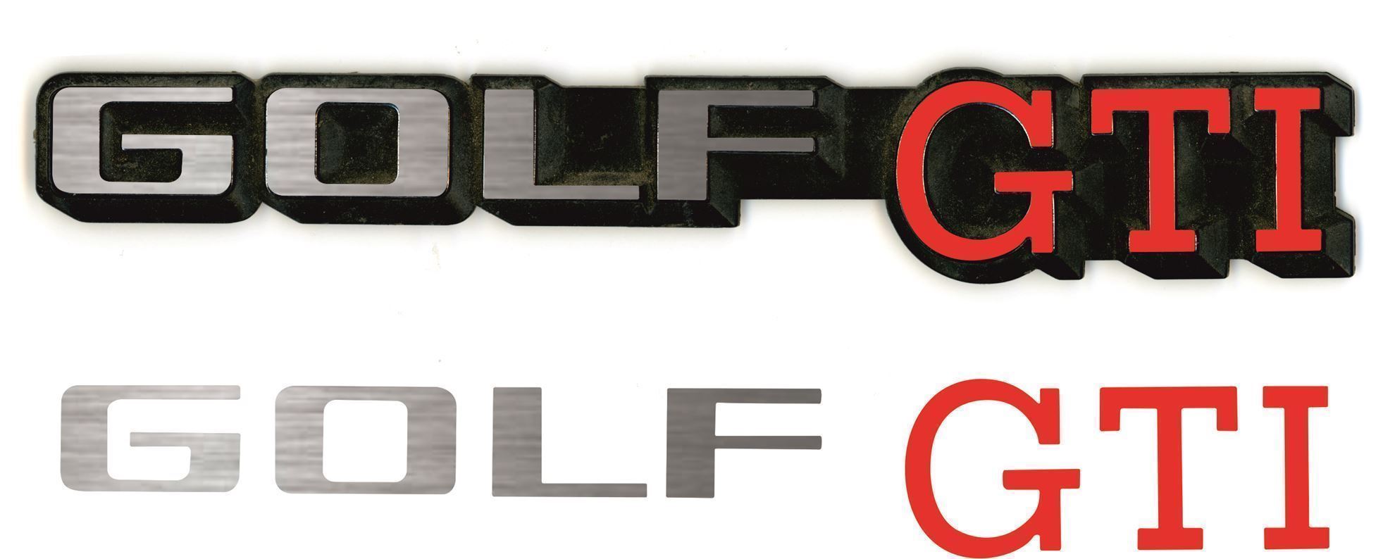 Zen Graphics - Golf Cabriolet GTI Mk1 rear Badge restoration overlay ...