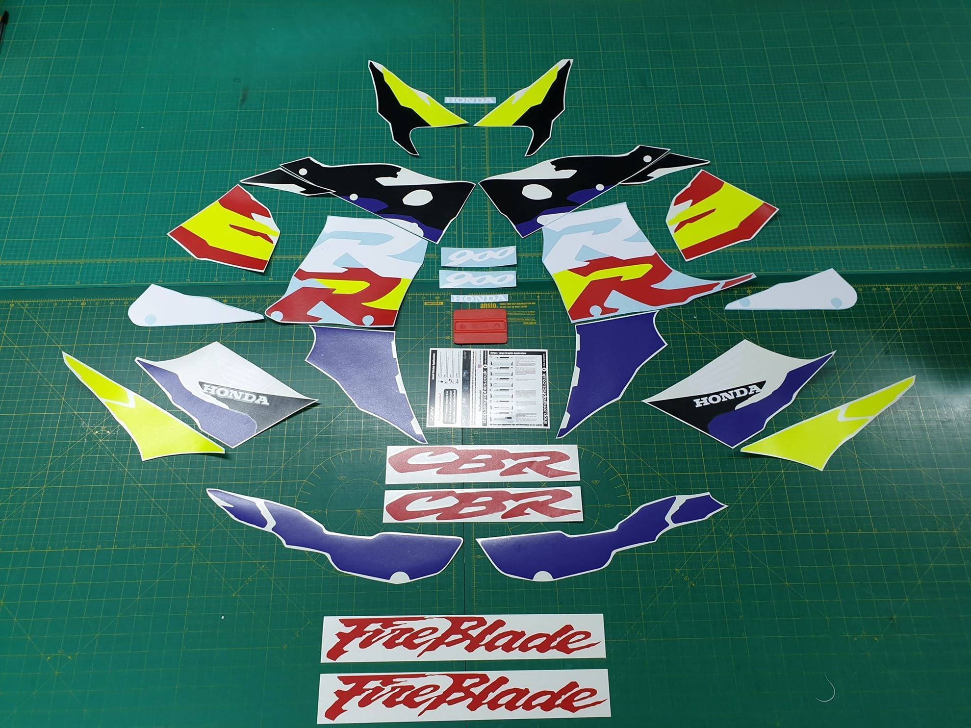Zen Graphics - Honda CBR 900RR Fireblade 1996 - 1997 replacement Decals ...
