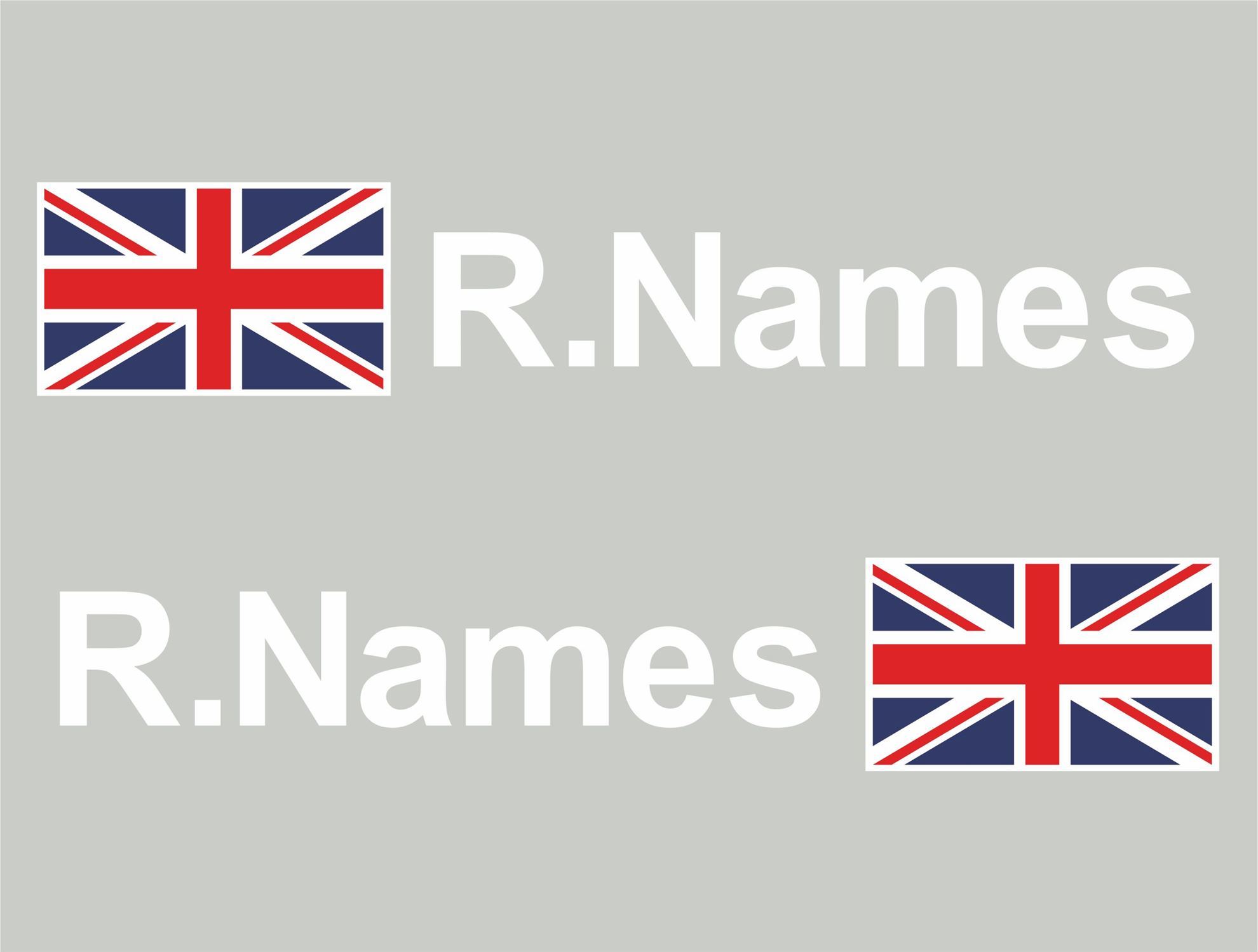 Zen Graphics - UK Glass / Panel Driver Name Decals / Stickers