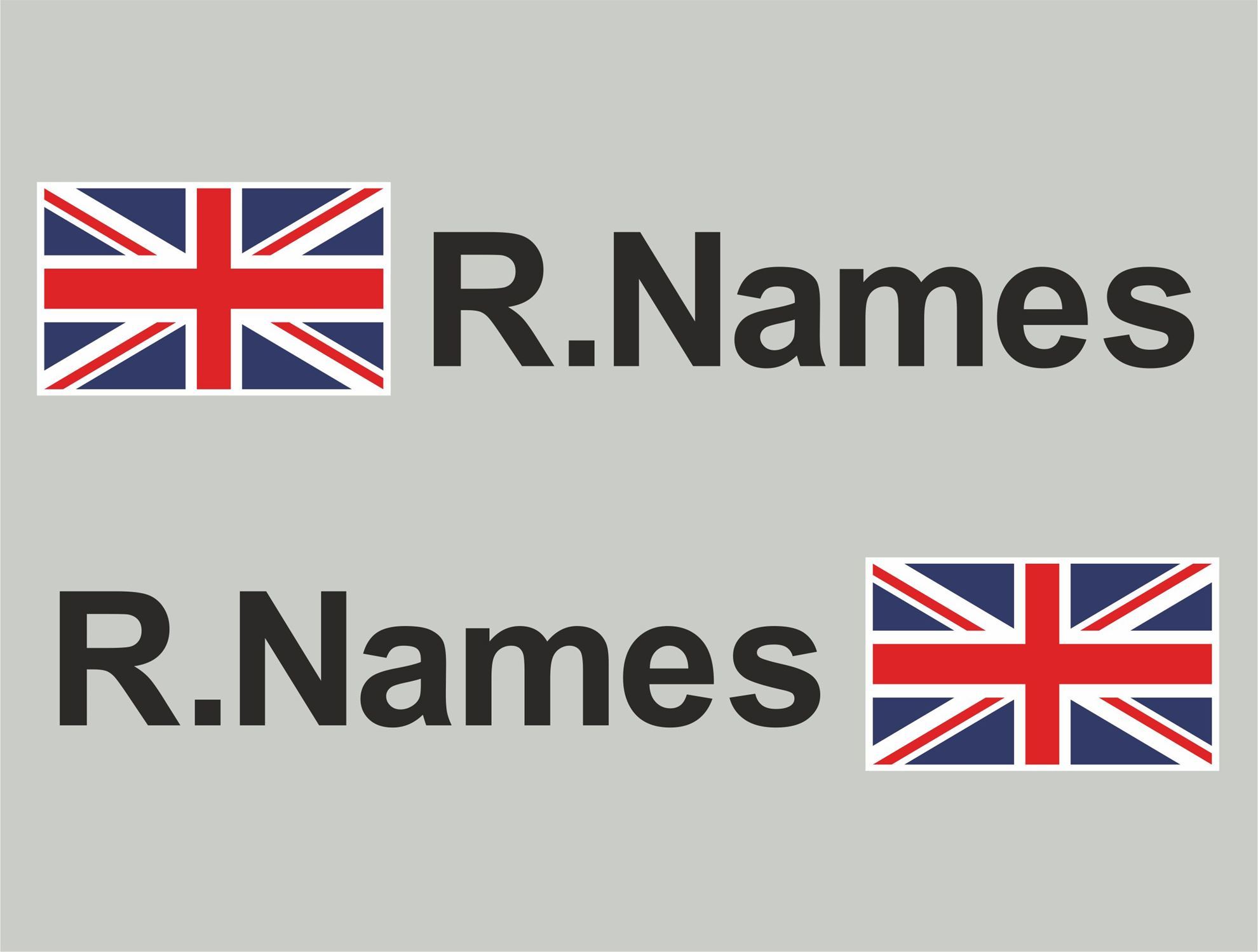 Zen Graphics - UK Glass / Panel Driver Name Decals / Stickers