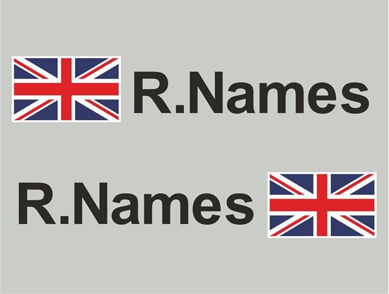 Zen Graphics - UK Glass / Panel Driver Name Decals / Stickers