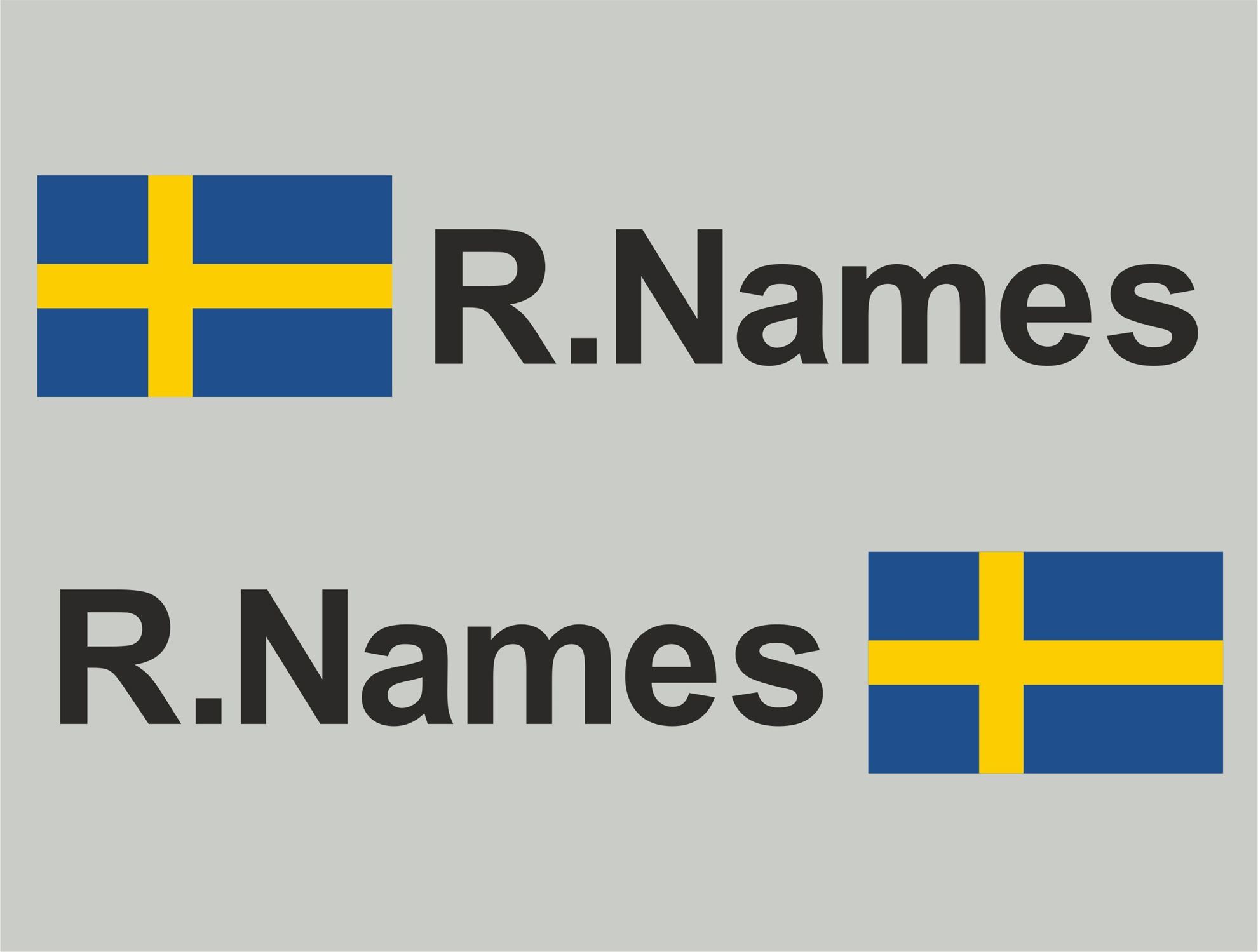 Zen Graphics - Sweden Glass / Panel Driver Name Decals / Stickers