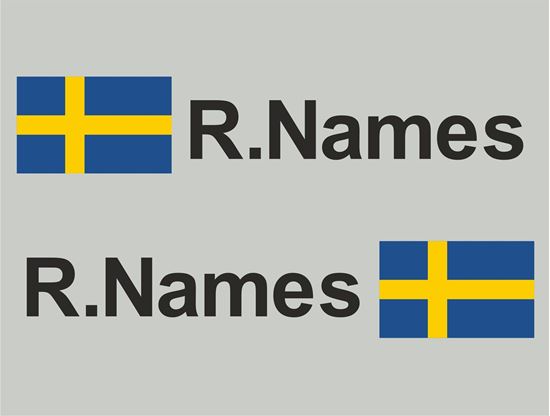 Zen Graphics - Sweden Glass / Panel Driver Name Decals / Stickers