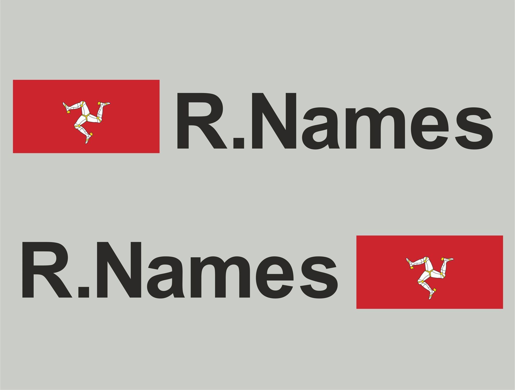Zen Graphics - Isle of Man Glass / Panel Driver Name Decals / Stickers