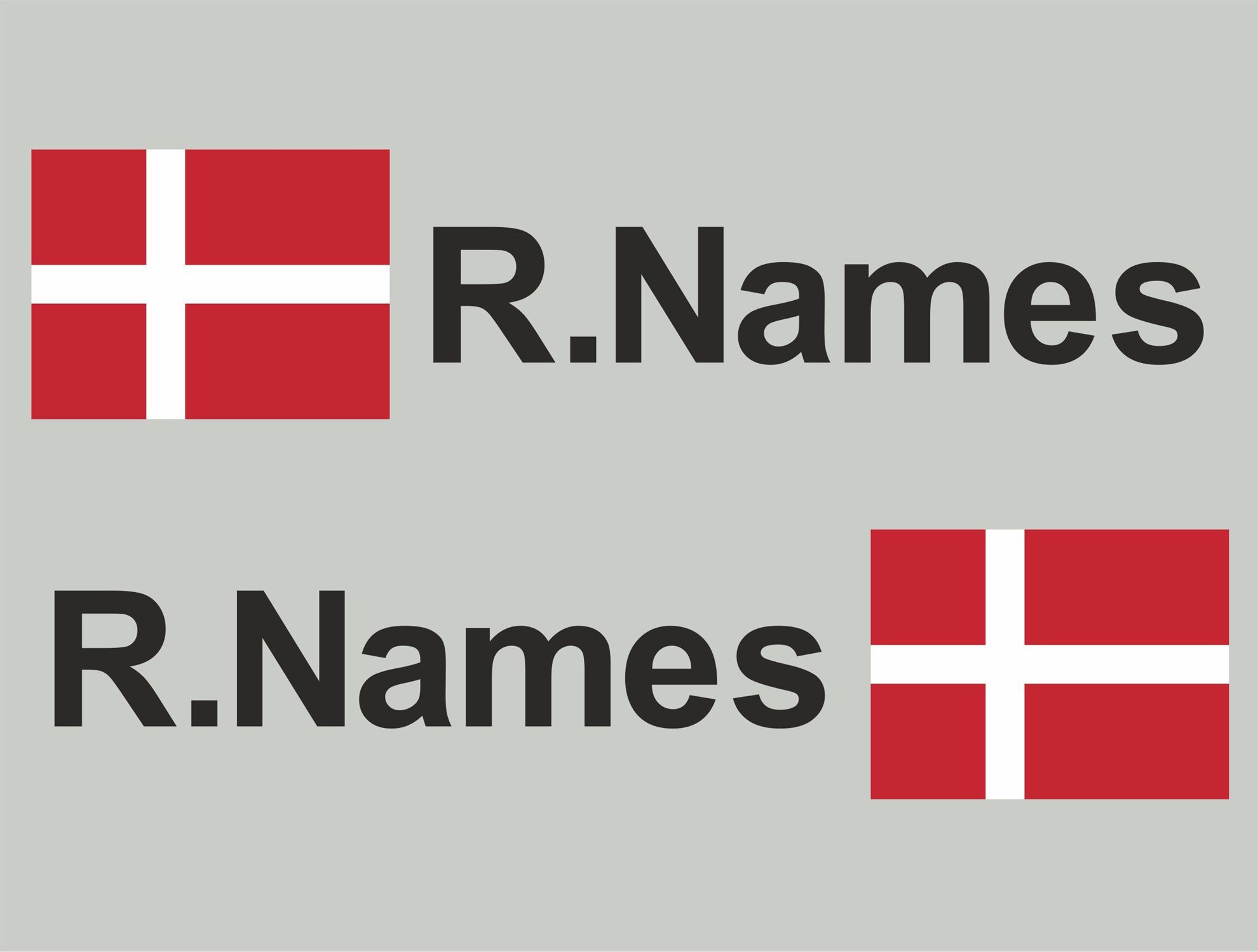 Zen Graphics - Denmark Glass / Panel Driver Name Decals / Stickers